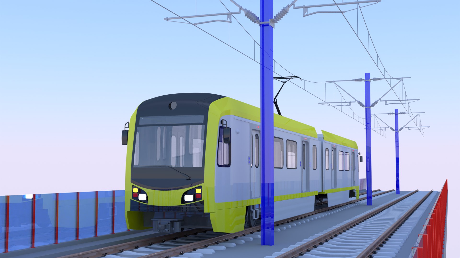 3D Model LA Metro Bridge And Station - TurboSquid 2177712