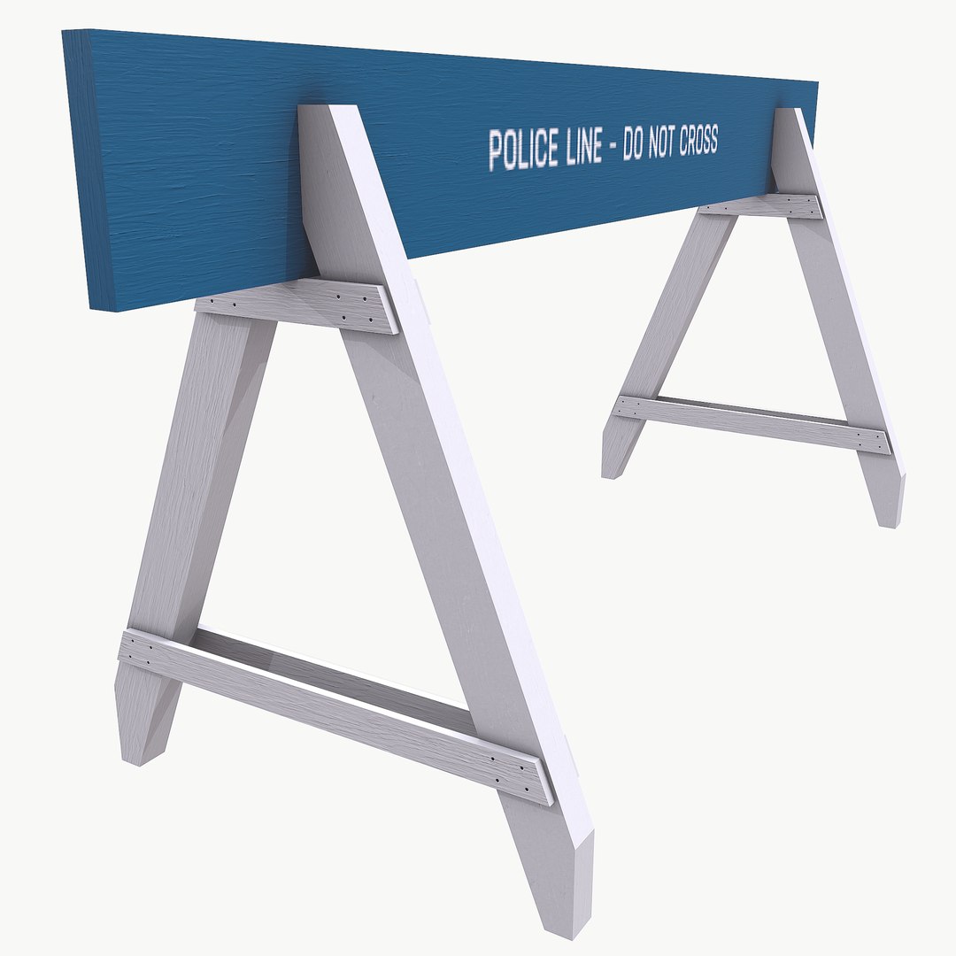 3D Police Barrier Road - TurboSquid 1543203