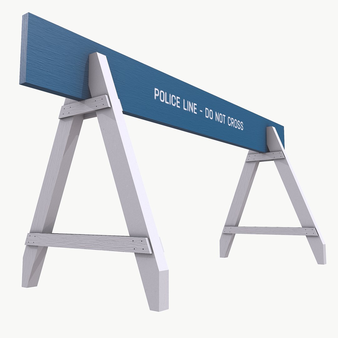 3D Police Barrier Road - TurboSquid 1543203