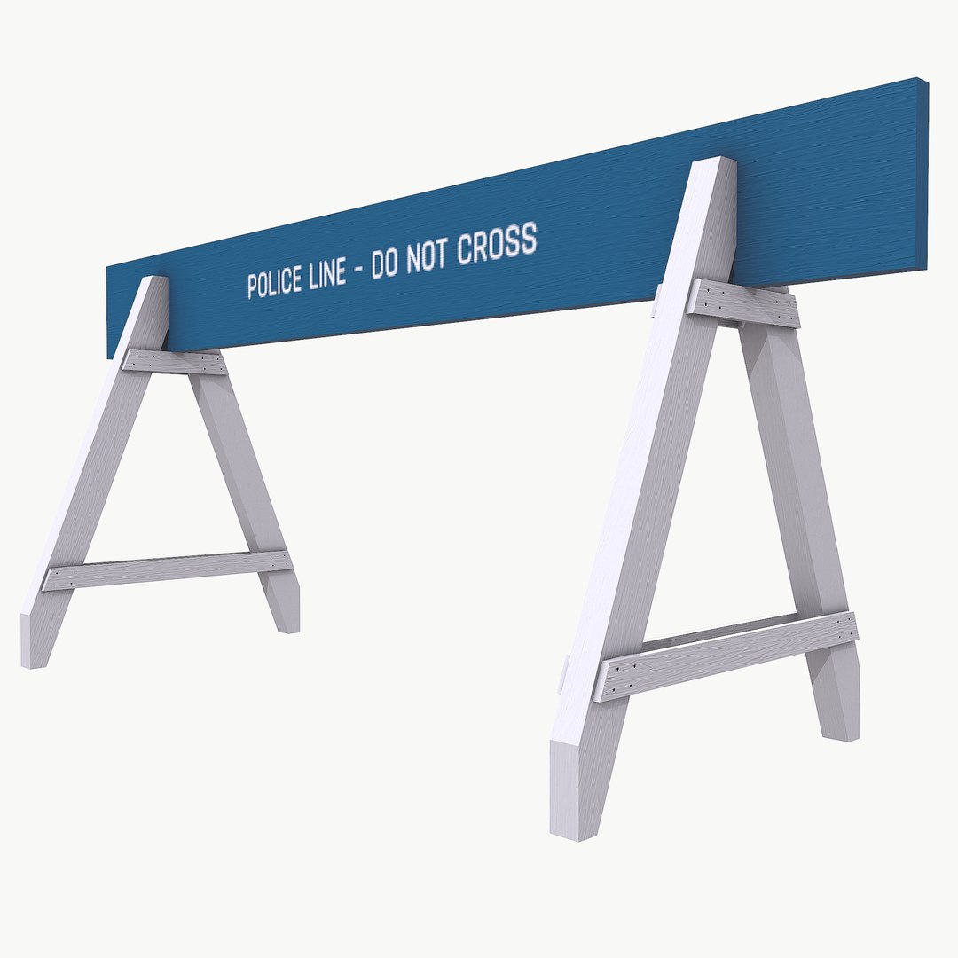 3D Police Barrier Road - TurboSquid 1543203