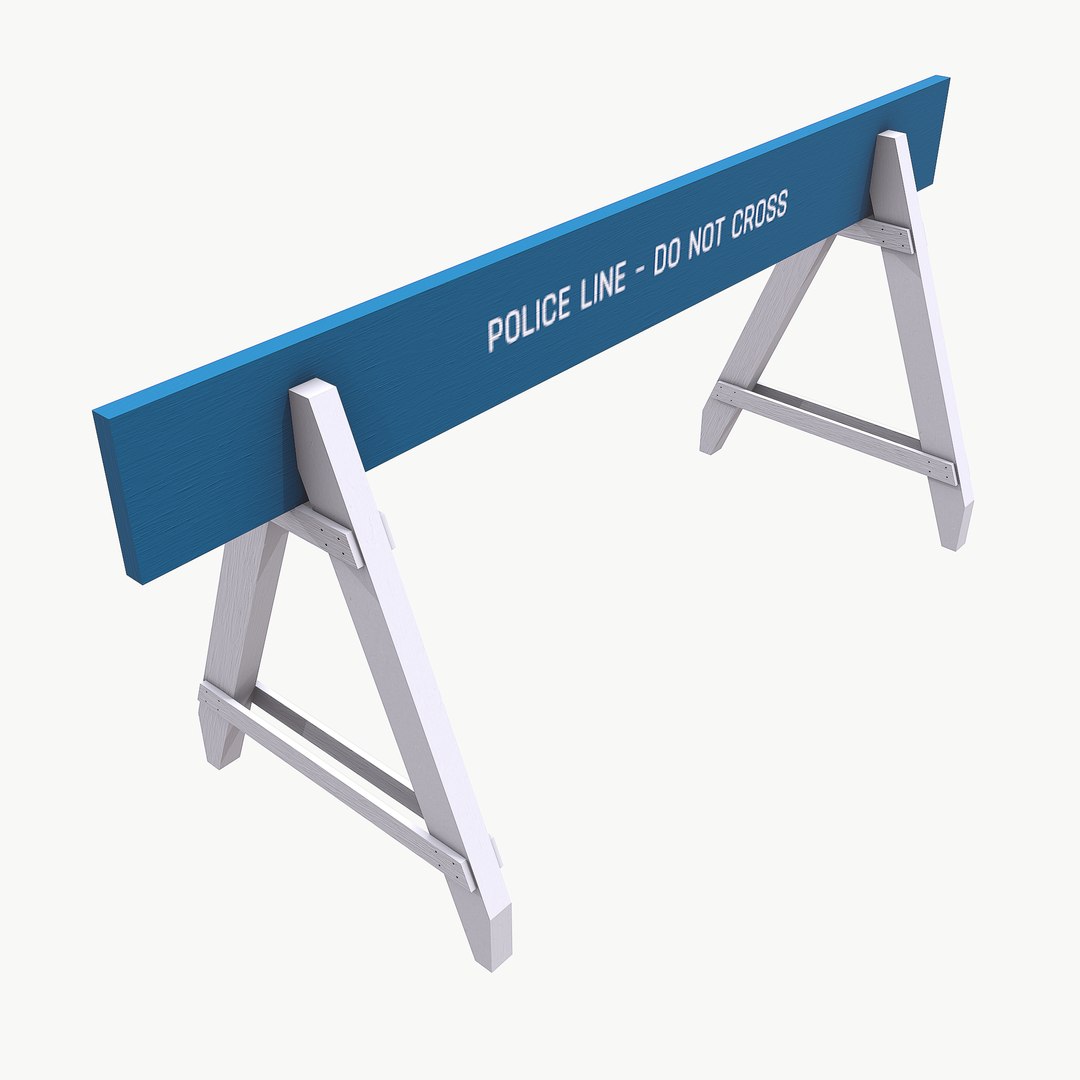 3D Police Barrier Road - TurboSquid 1543203