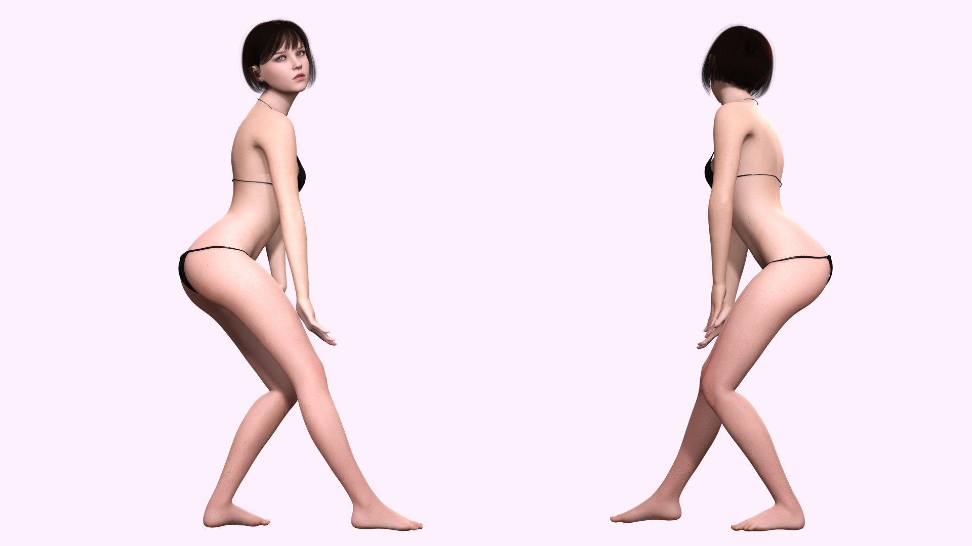 Amel Realistic Beautiful Girl Baseshape 3D Model - TurboSquid 2196340