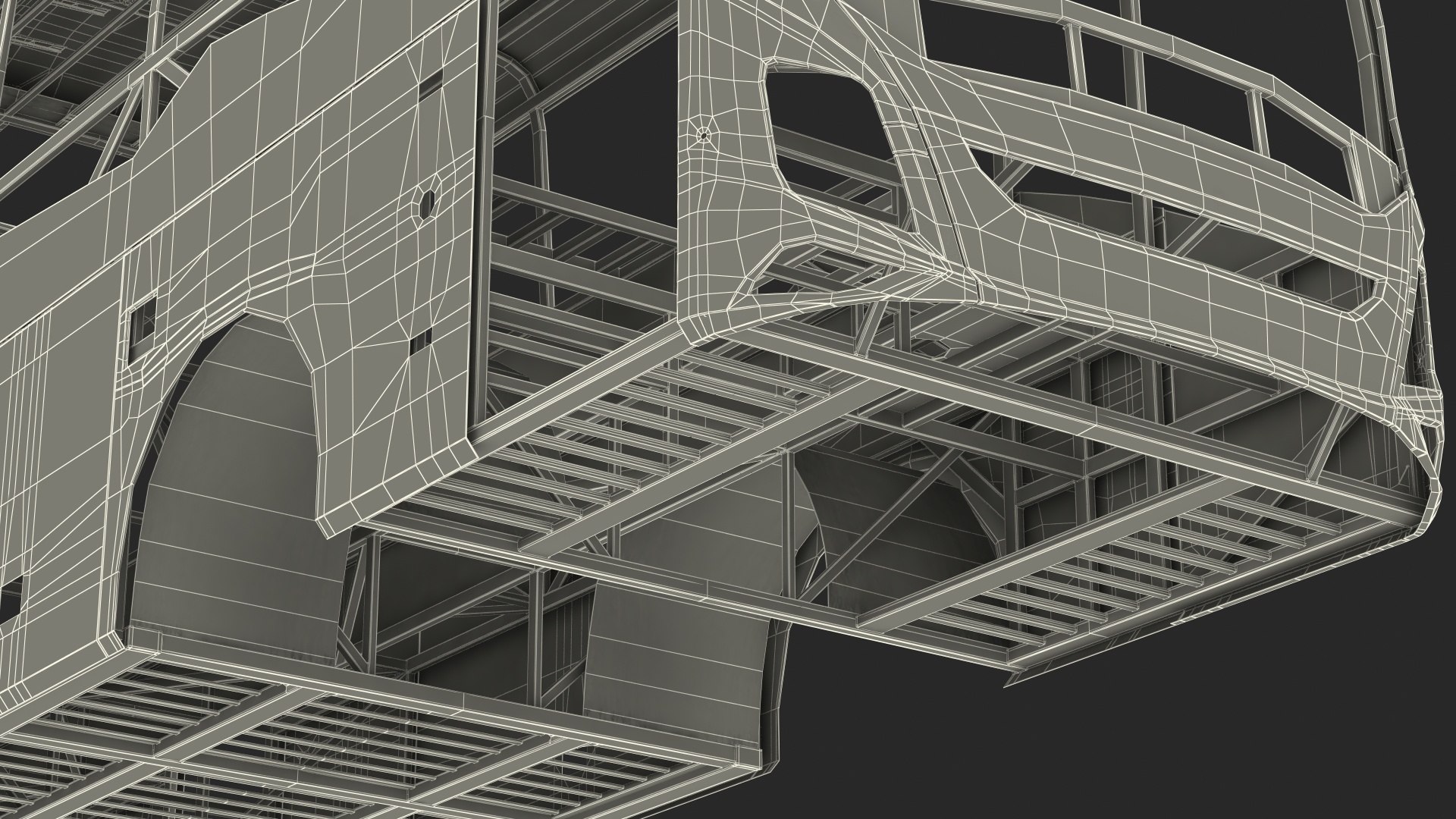 Coach bus body frame 3D - TurboSquid 1596837