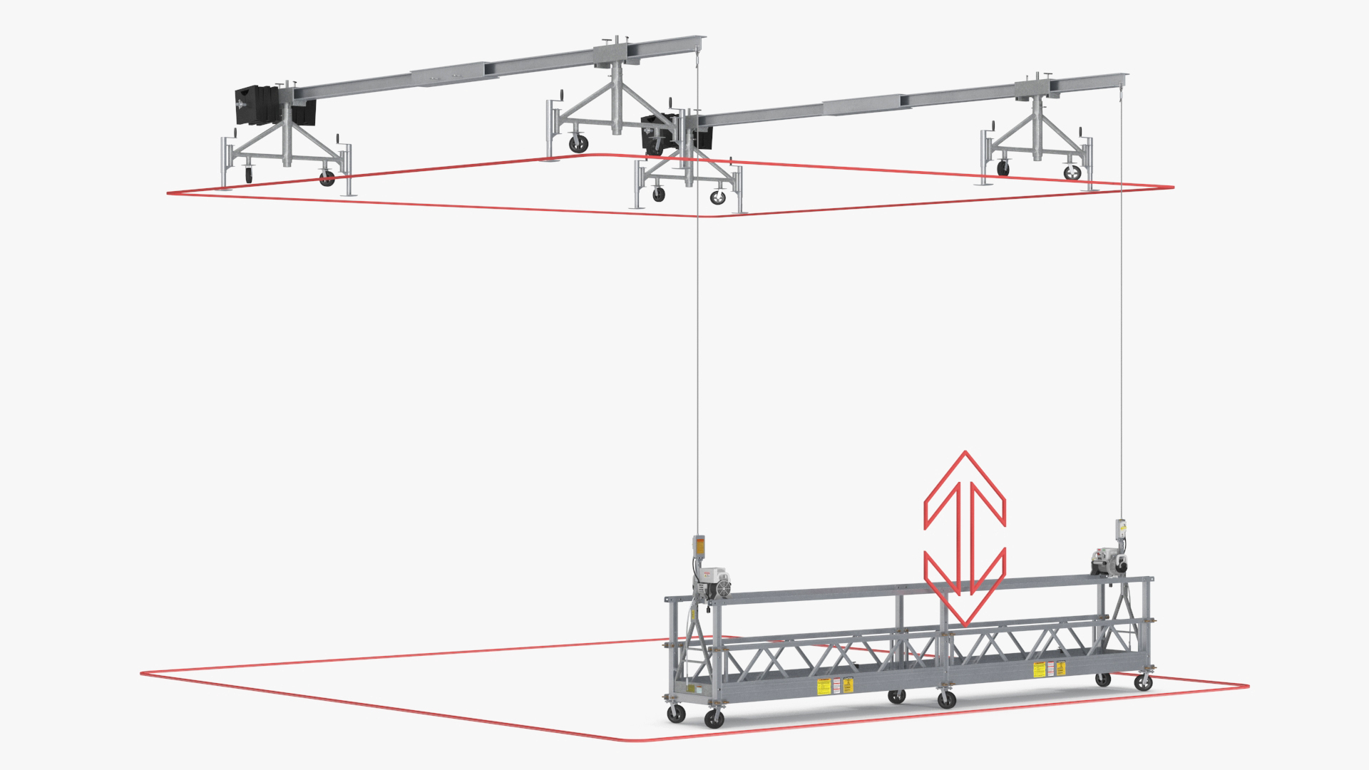 3D Window Cleaning Platform With Fastening To Roof Rigged - TurboSquid ...