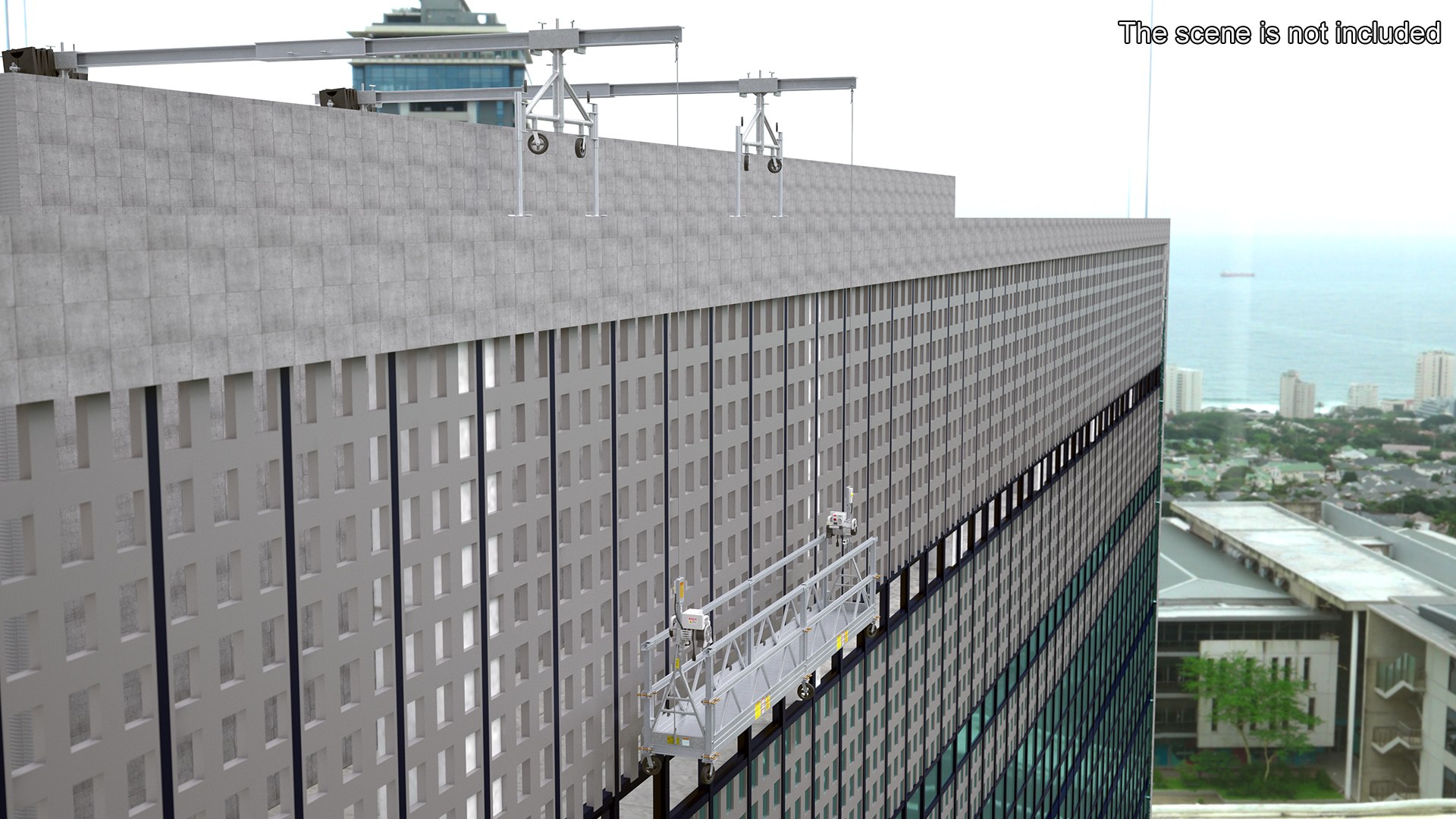 3D Window Cleaning Platform With Fastening To Roof Rigged - TurboSquid ...