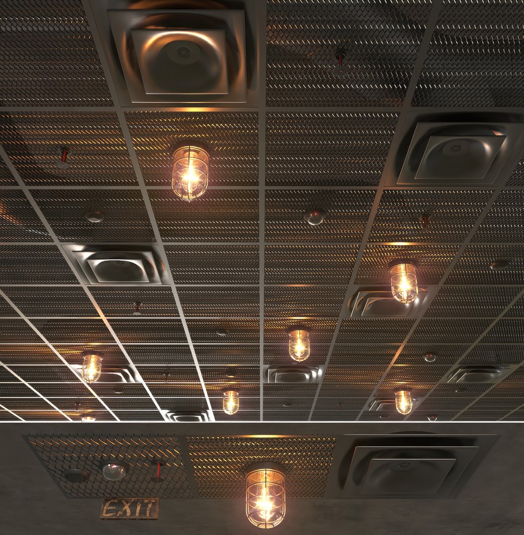 3D Modern Loft Style Ceiling System 3D Model - TurboSquid 2191939