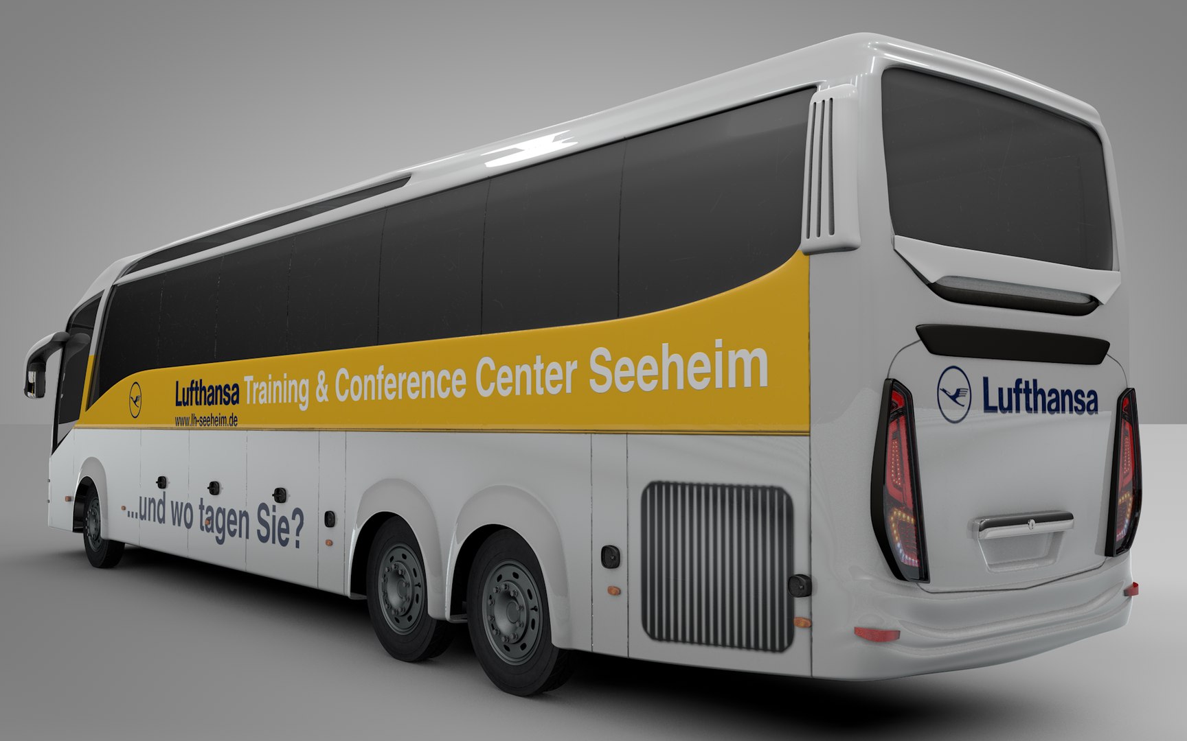 3D Shuttle Bus Lufthansa - TurboSquid 1683331