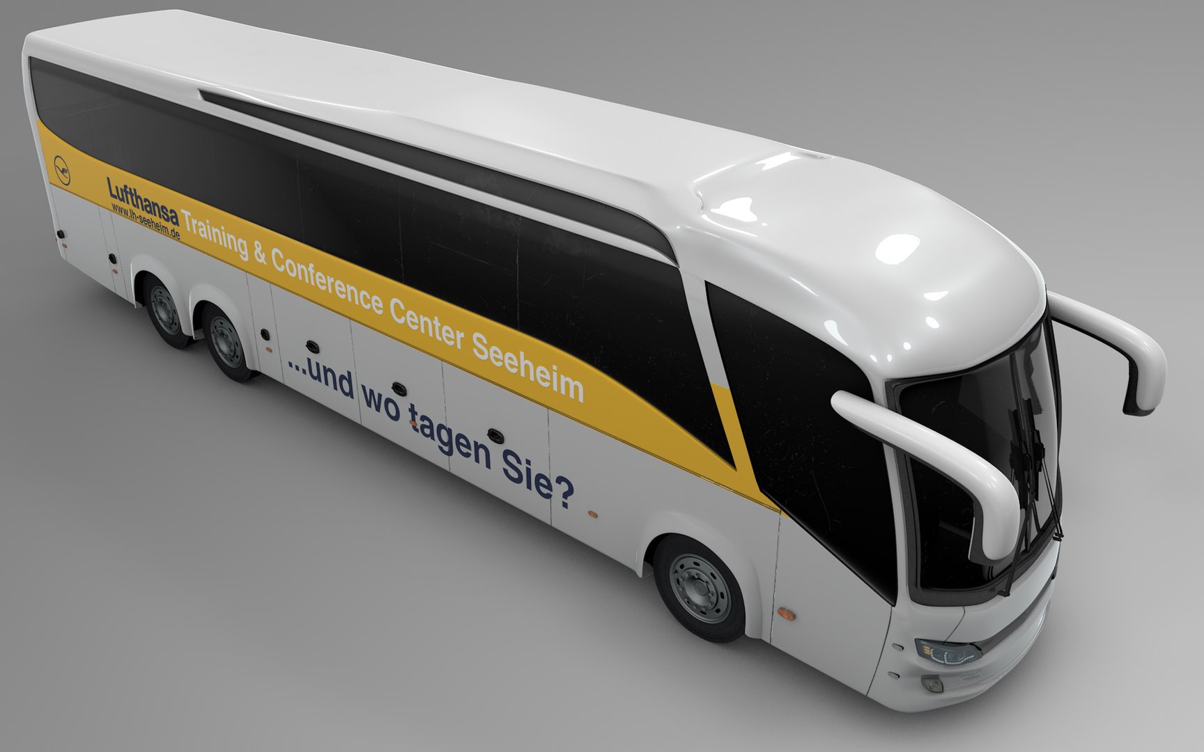 3D Shuttle Bus Lufthansa - TurboSquid 1683331