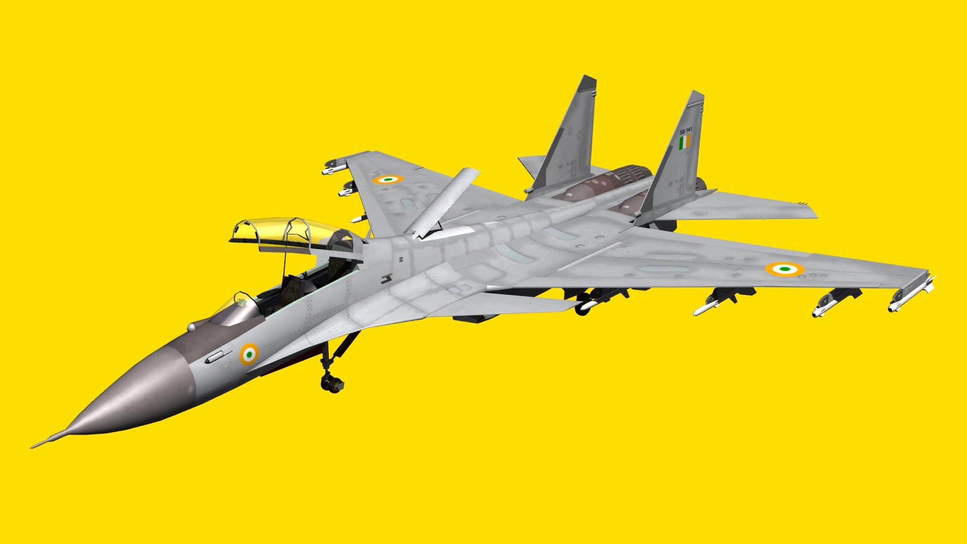 Sukhoi Su-30 MKI 3D Model - TurboSquid 1968417