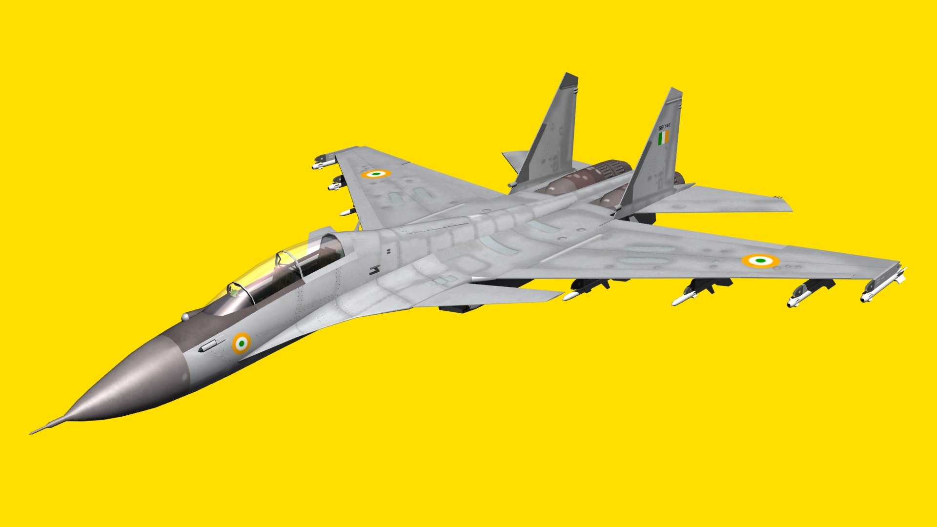Sukhoi Su-30 MKI 3D Model - TurboSquid 1968417