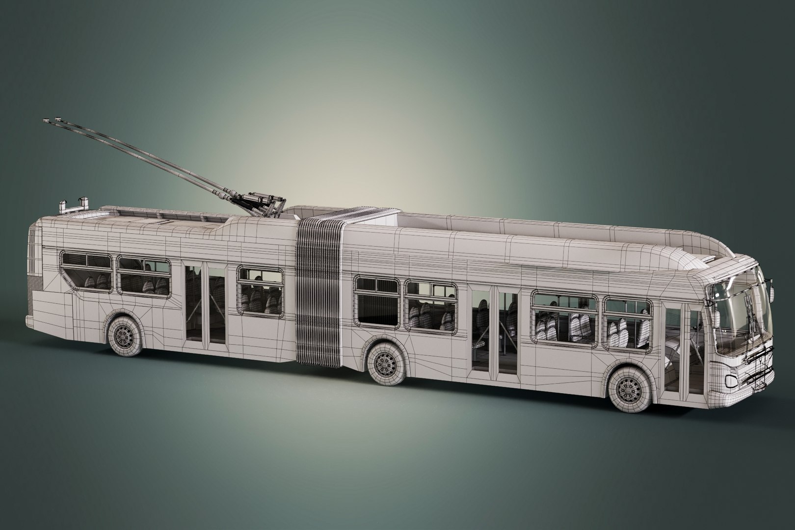 3D Model San Francisco Trolleybus SFMTA MUNI Mid Poly - TurboSquid 1872502