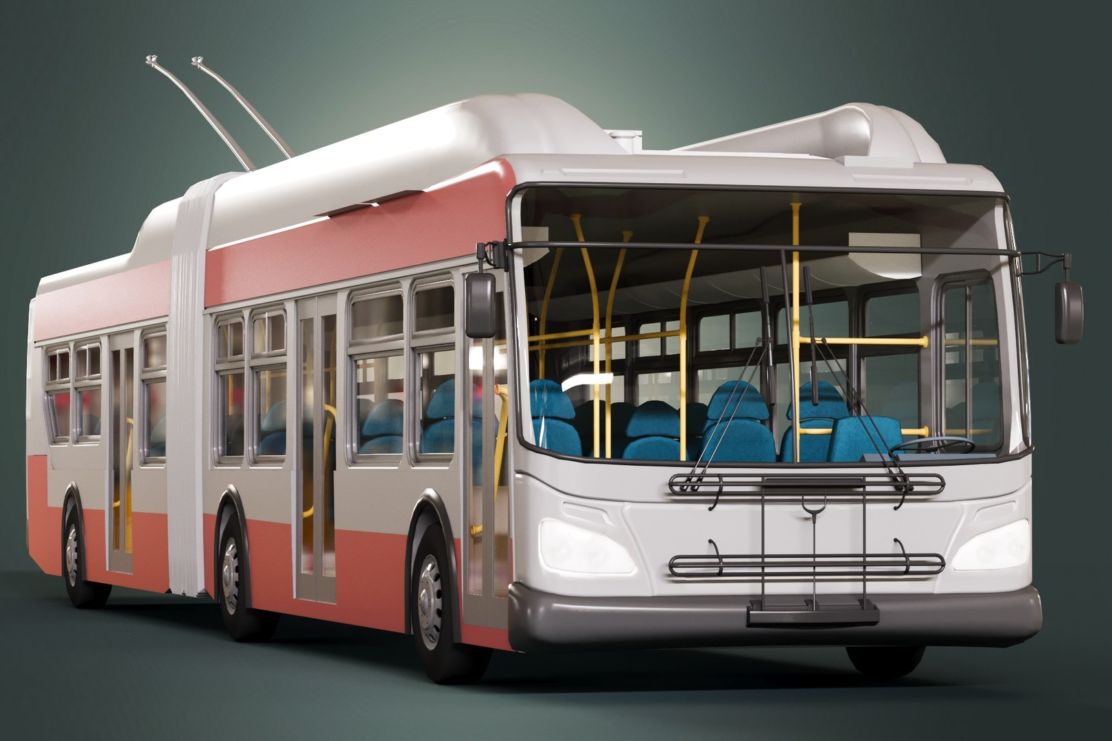 3D Model San Francisco Trolleybus SFMTA MUNI Mid Poly - TurboSquid 1872502