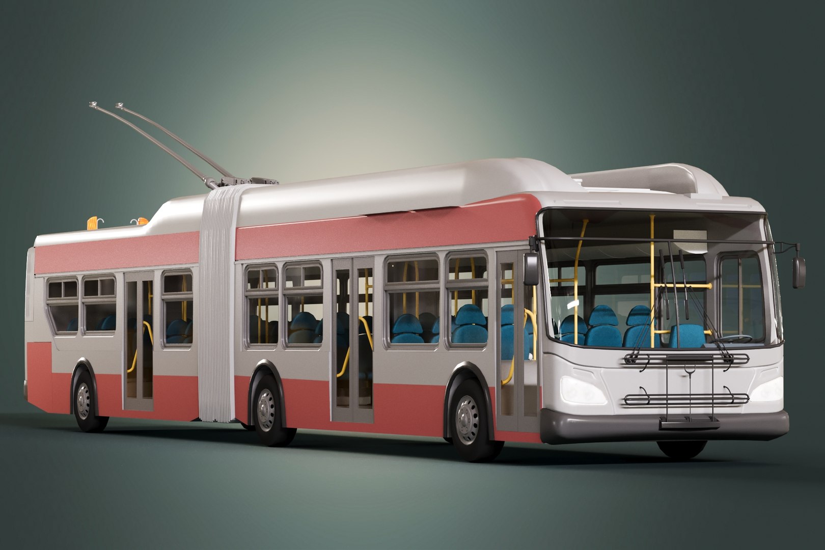 3D Model San Francisco Trolleybus SFMTA MUNI Mid Poly - TurboSquid 1872502