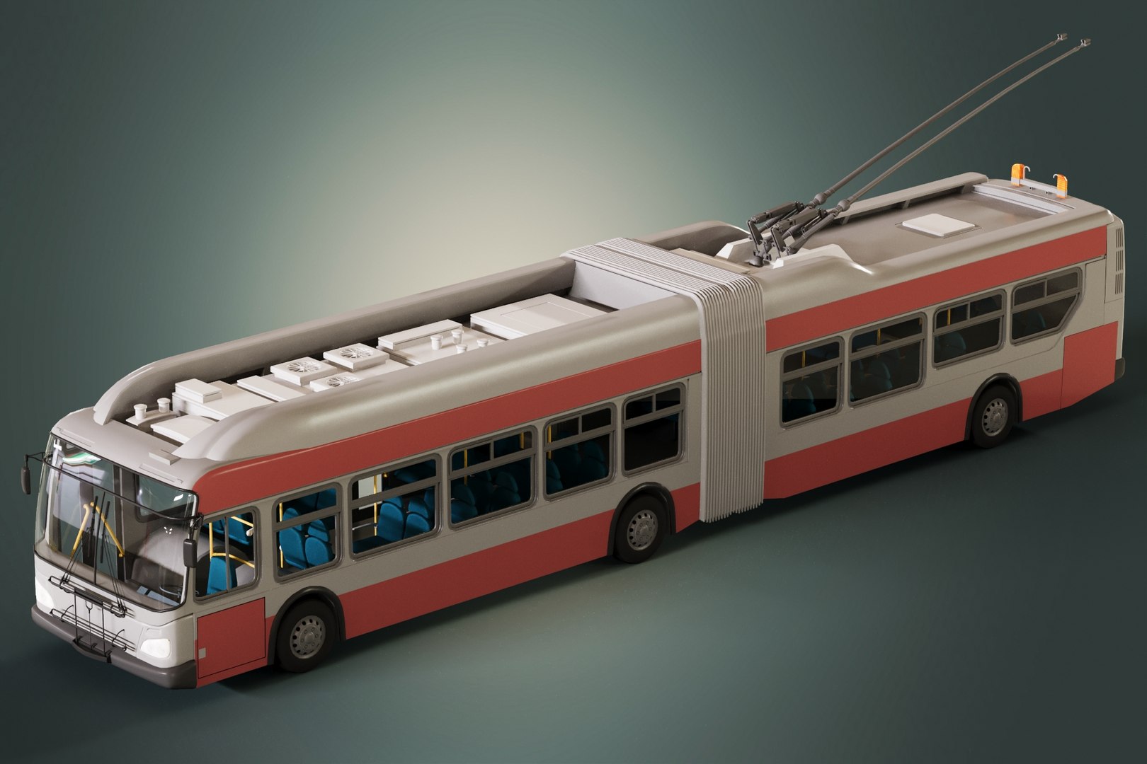 3D Model San Francisco Trolleybus SFMTA MUNI Mid Poly - TurboSquid 1872502