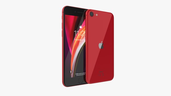 3D red iphone se 2020 - TurboSquid 1559565