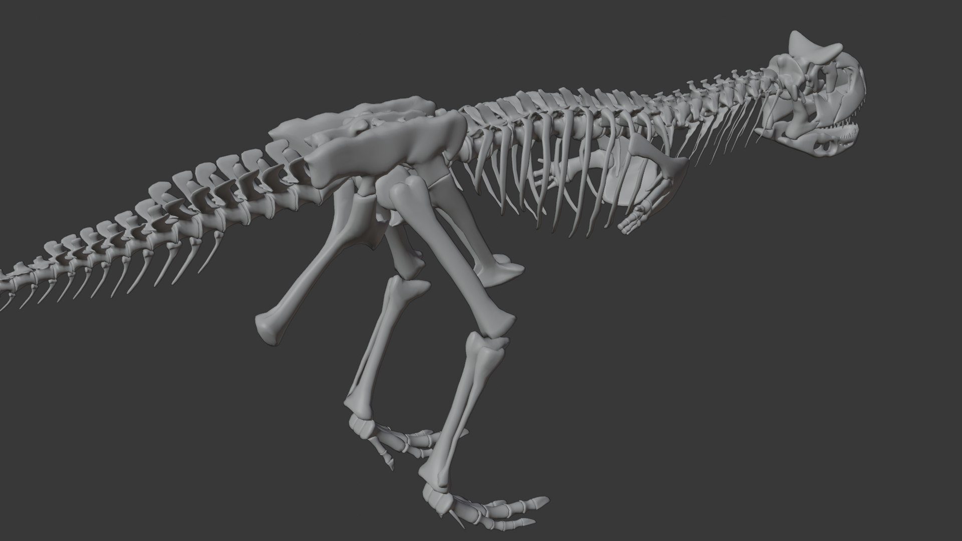 3D Carnotaurus Skeleton High Detail Cretaceous Theropod - TurboSquid ...