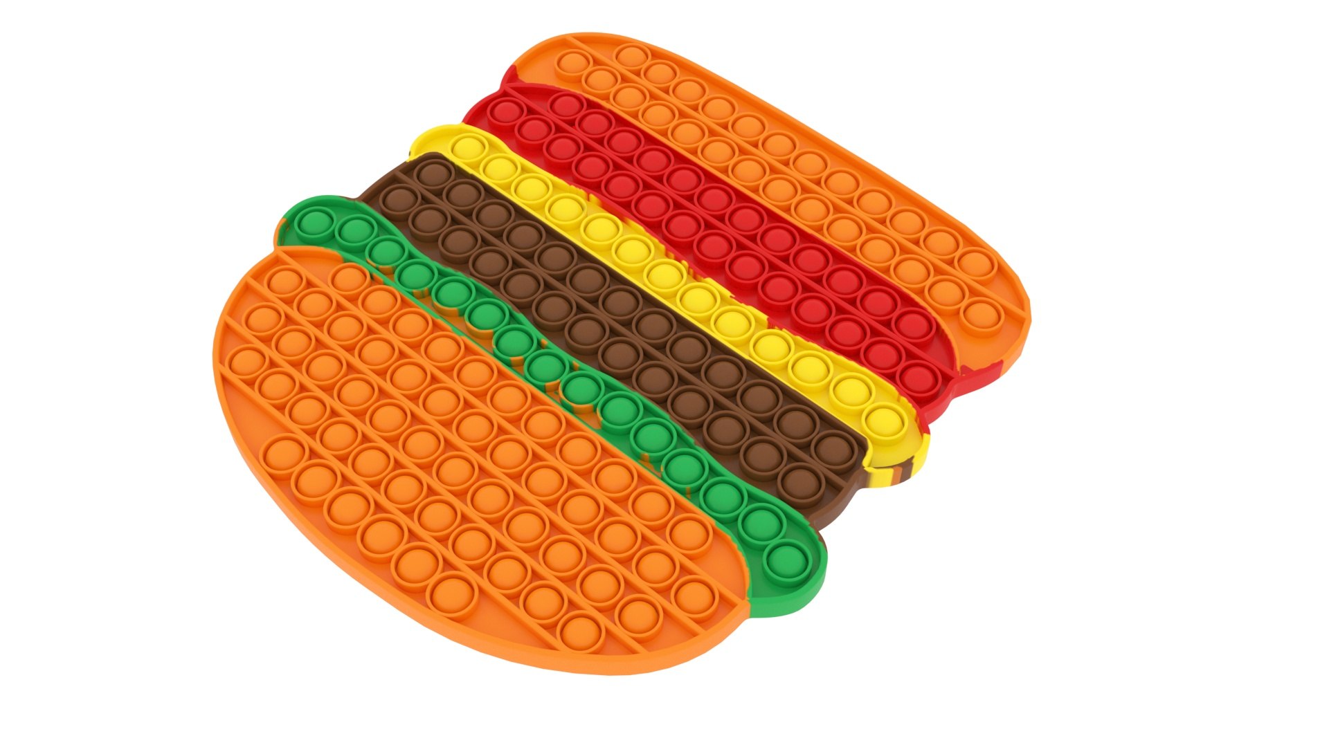 3D Large Burger Pop It Fidget Toy - TurboSquid 1880750