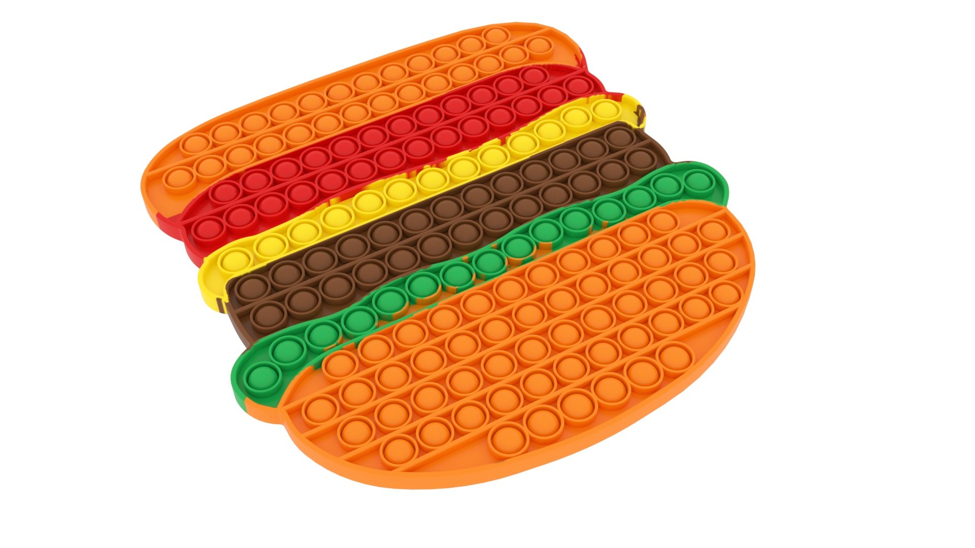 3D Large Burger Pop It Fidget Toy - TurboSquid 1880750