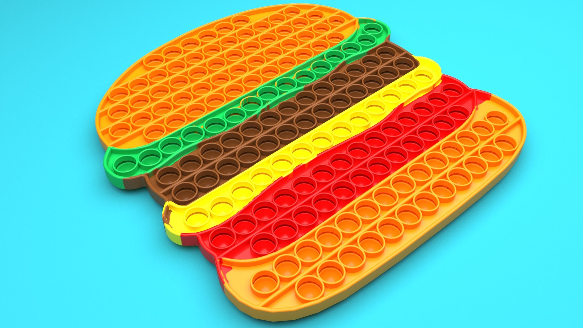 3D Large Burger Pop It Fidget Toy - TurboSquid 1880750