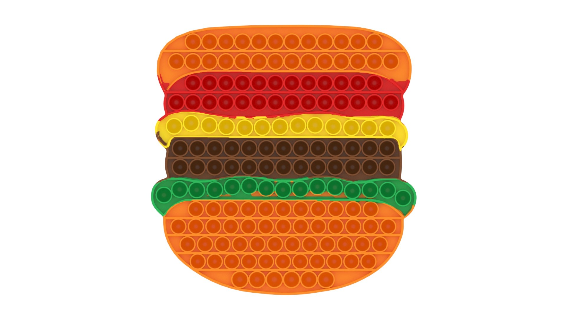 3D Large Burger Pop It Fidget Toy - TurboSquid 1880750