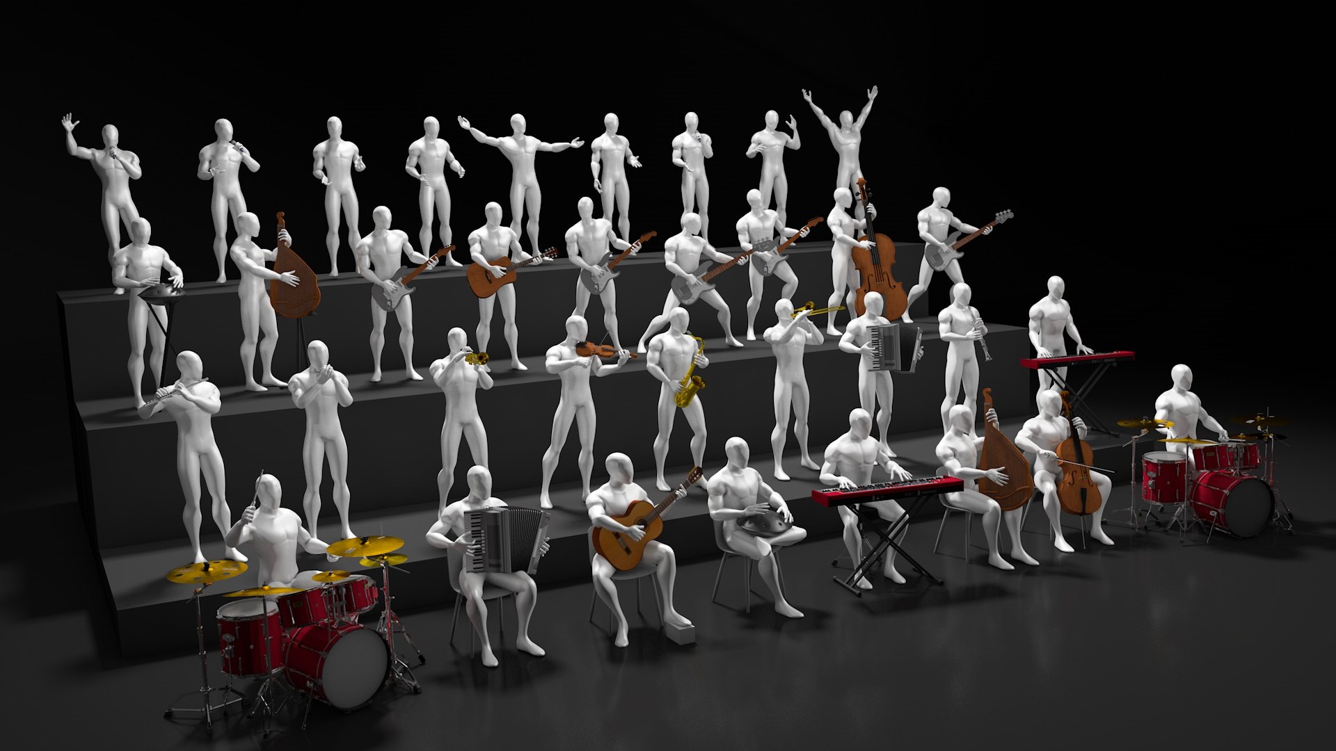MUSICIANS 3D Model - TurboSquid 1876755