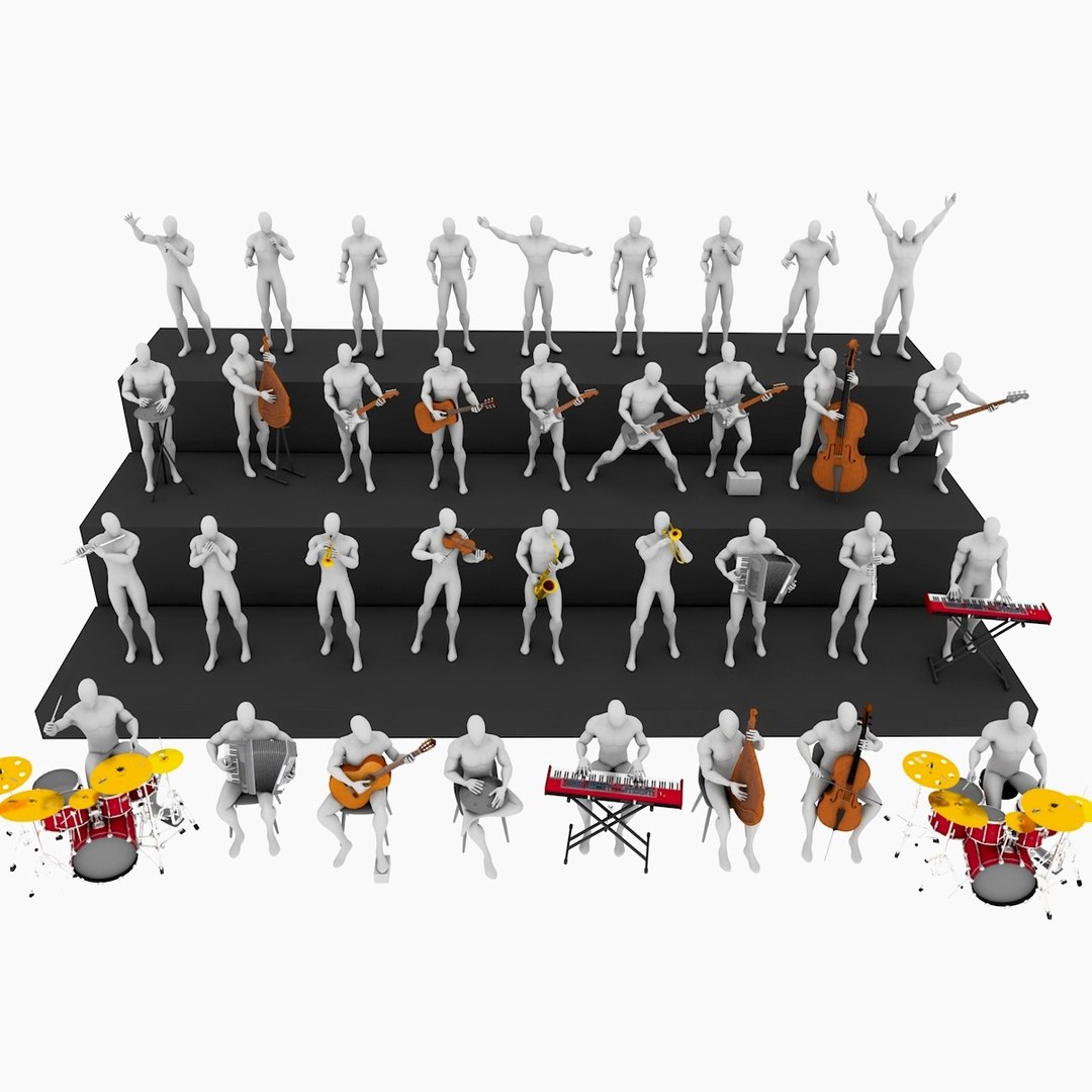 MUSICIANS 3D Model - TurboSquid 1876755