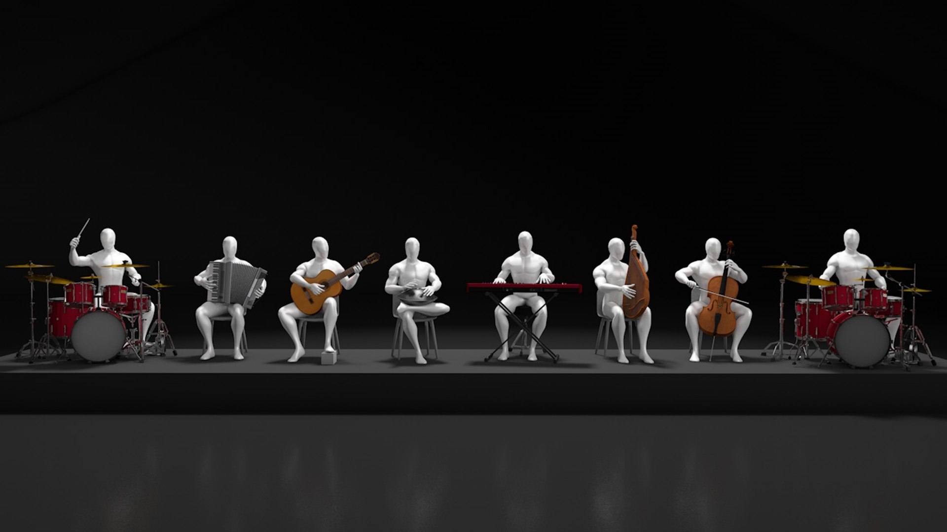 MUSICIANS 3D Model - TurboSquid 1876755
