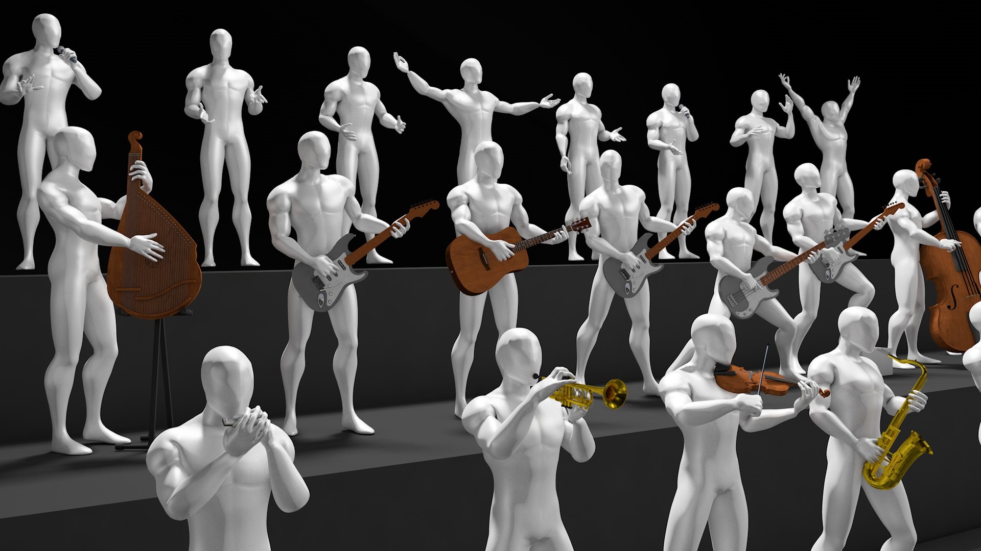 MUSICIANS 3D Model - TurboSquid 1876755