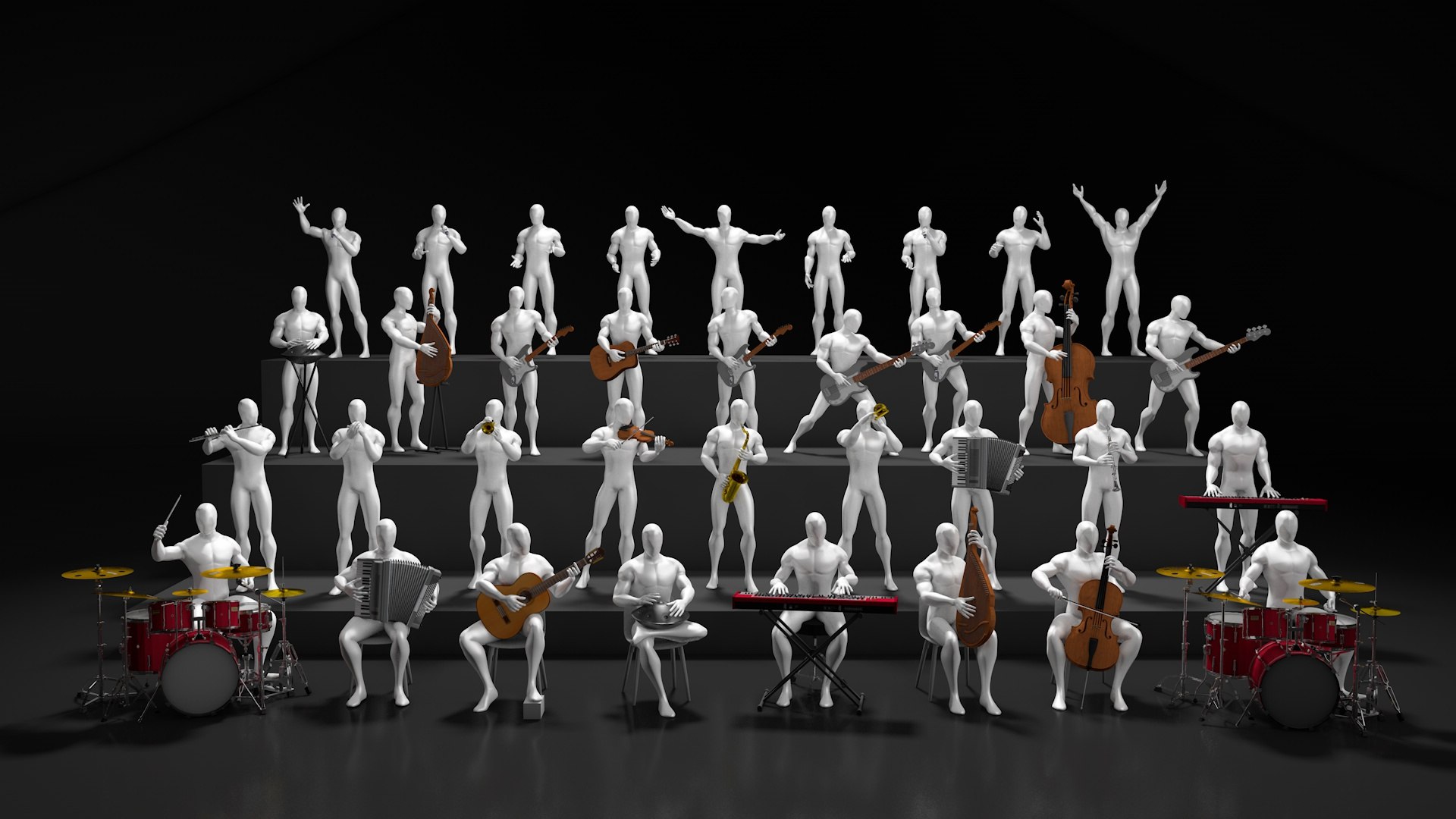 MUSICIANS 3D Model - TurboSquid 1876755