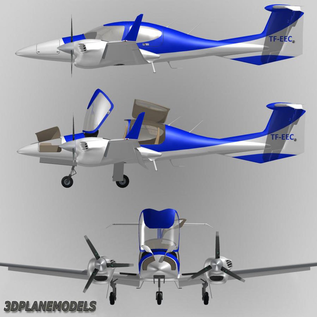 Diamond Da42 Twin Star 3d Model