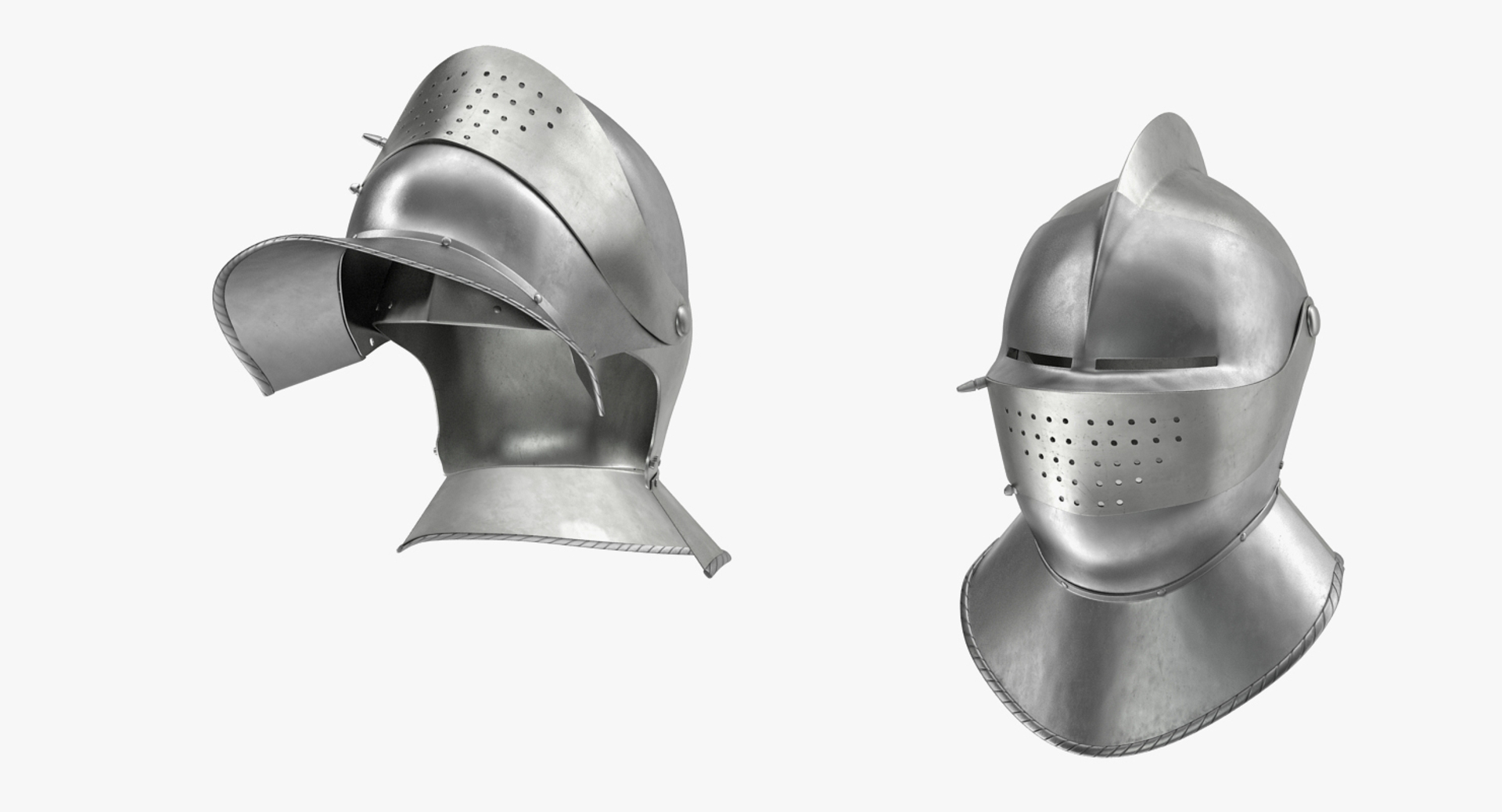 Knight Closed Helmets 3D Model - TurboSquid 1544223