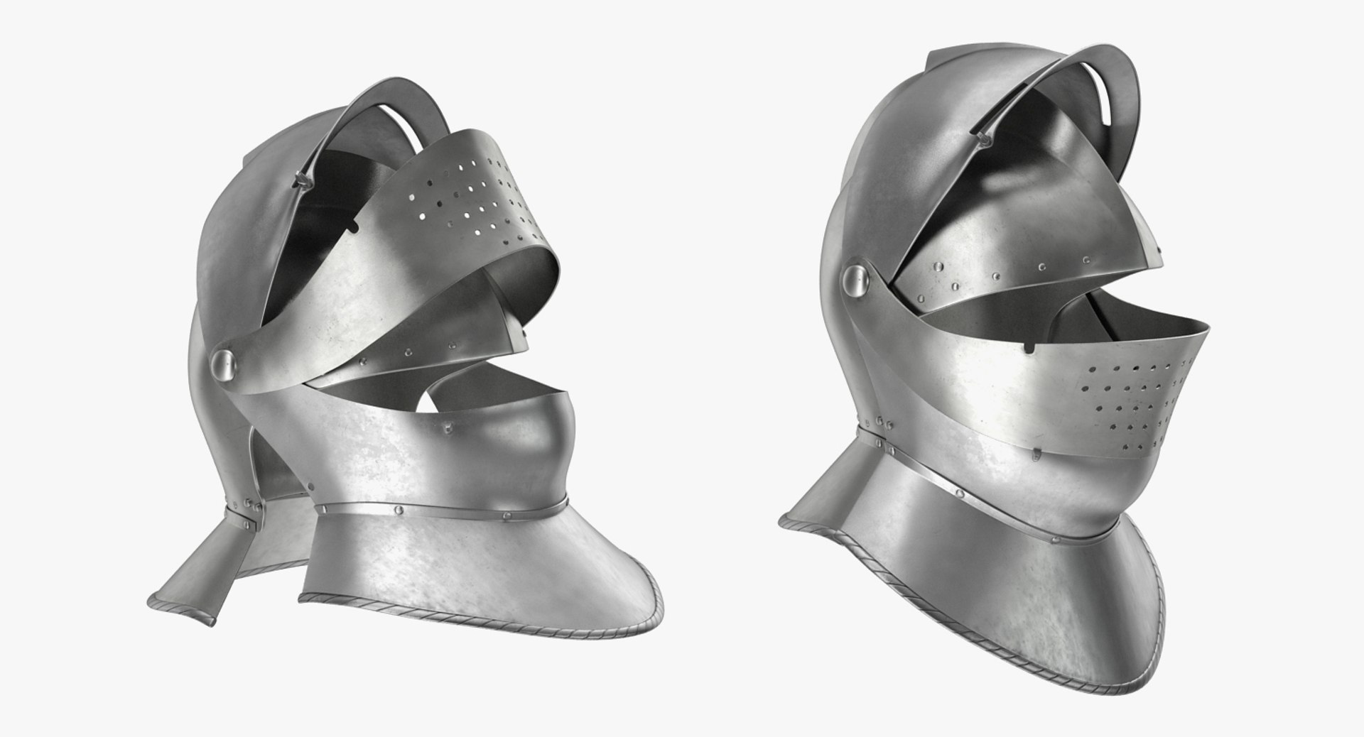 Knight Closed Helmets 3D Model - TurboSquid 1544223
