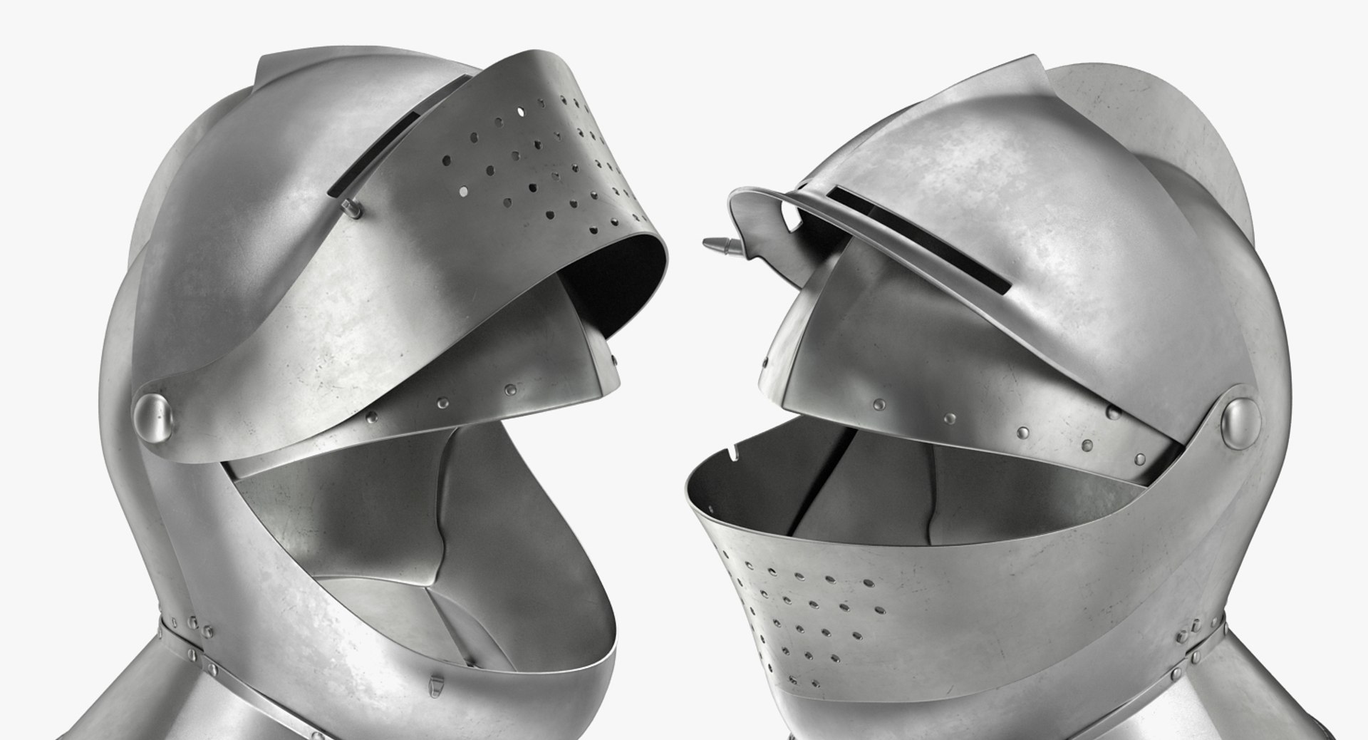 Knight Closed Helmets 3D Model - TurboSquid 1544223