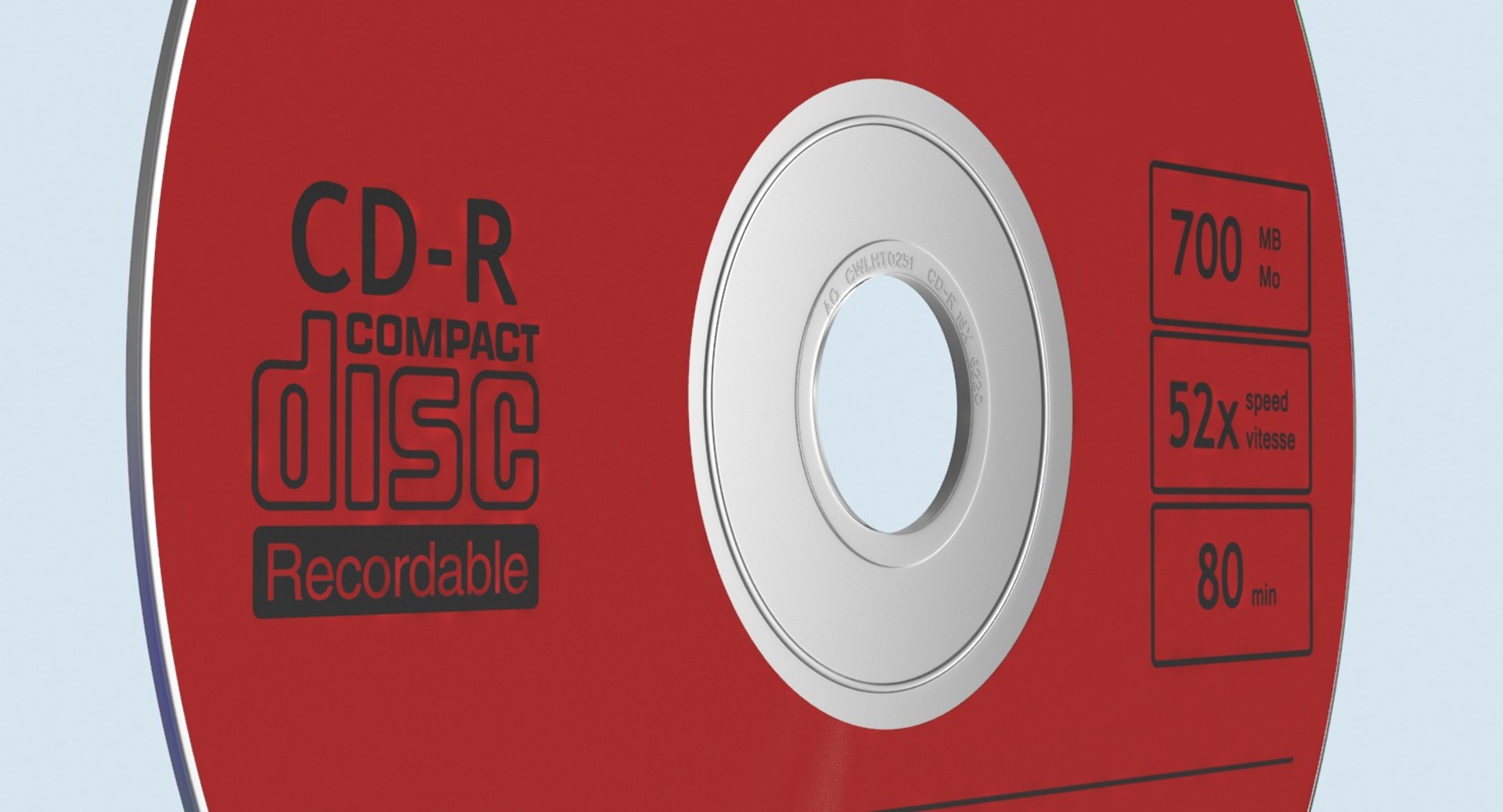 3d model cd red