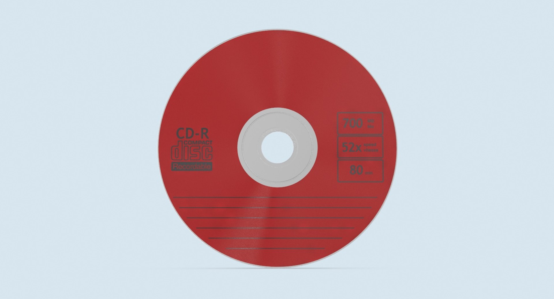 3d model cd red