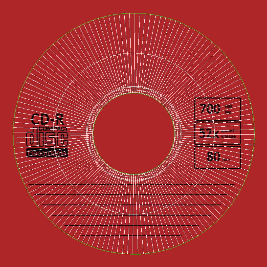 3d model cd red
