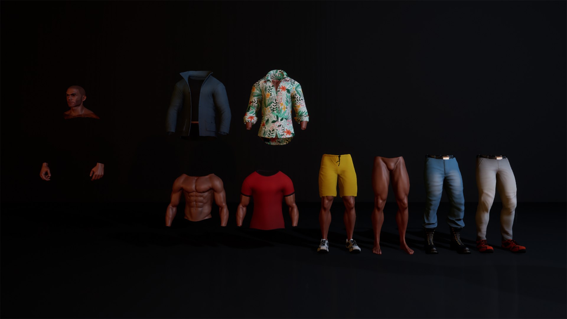 UE4 Advanced Modular Character Male Integrated To ALS System 3D Model - TurboSquid 1948899