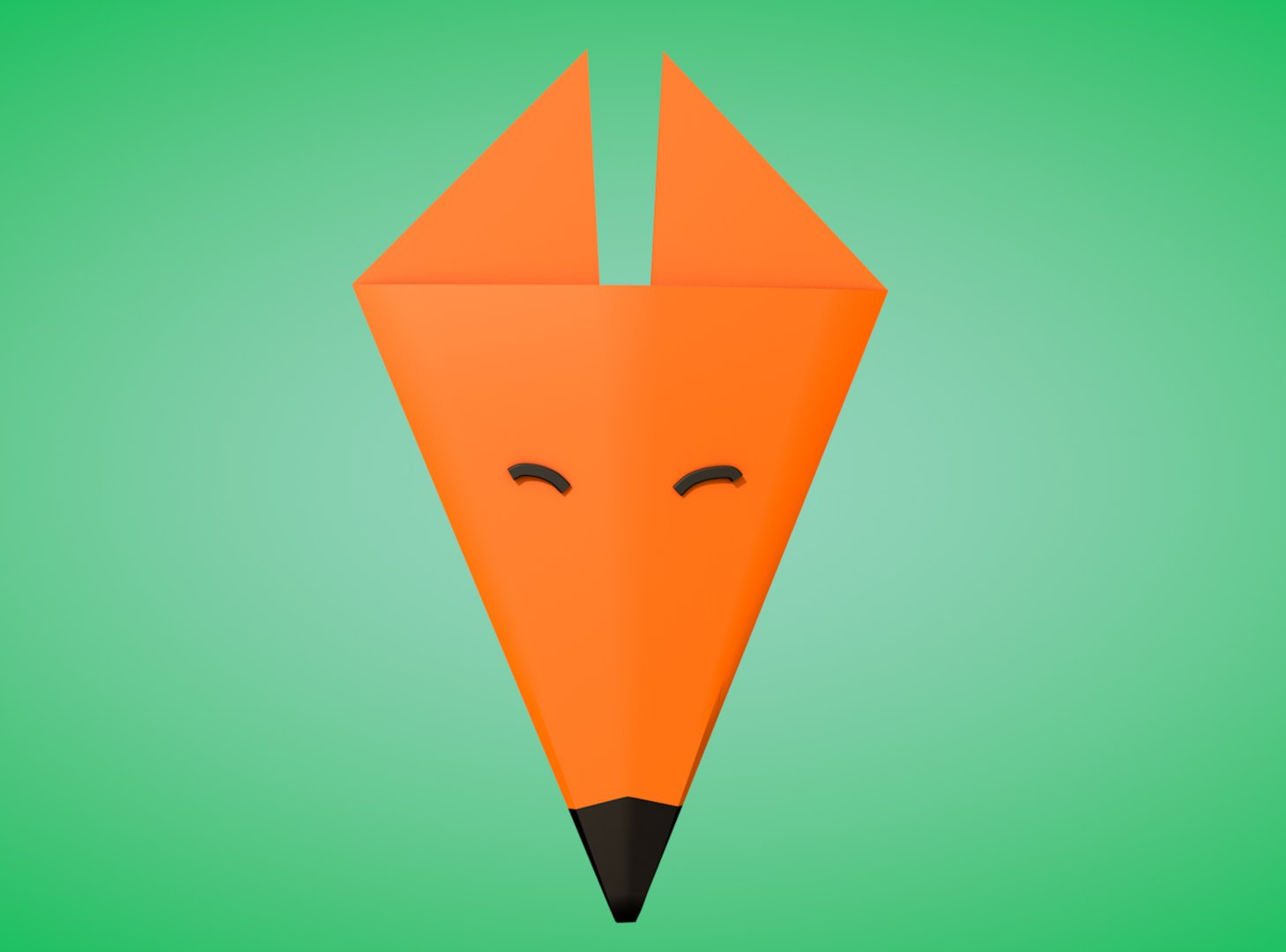 3D fox origami paper - TurboSquid 1463048