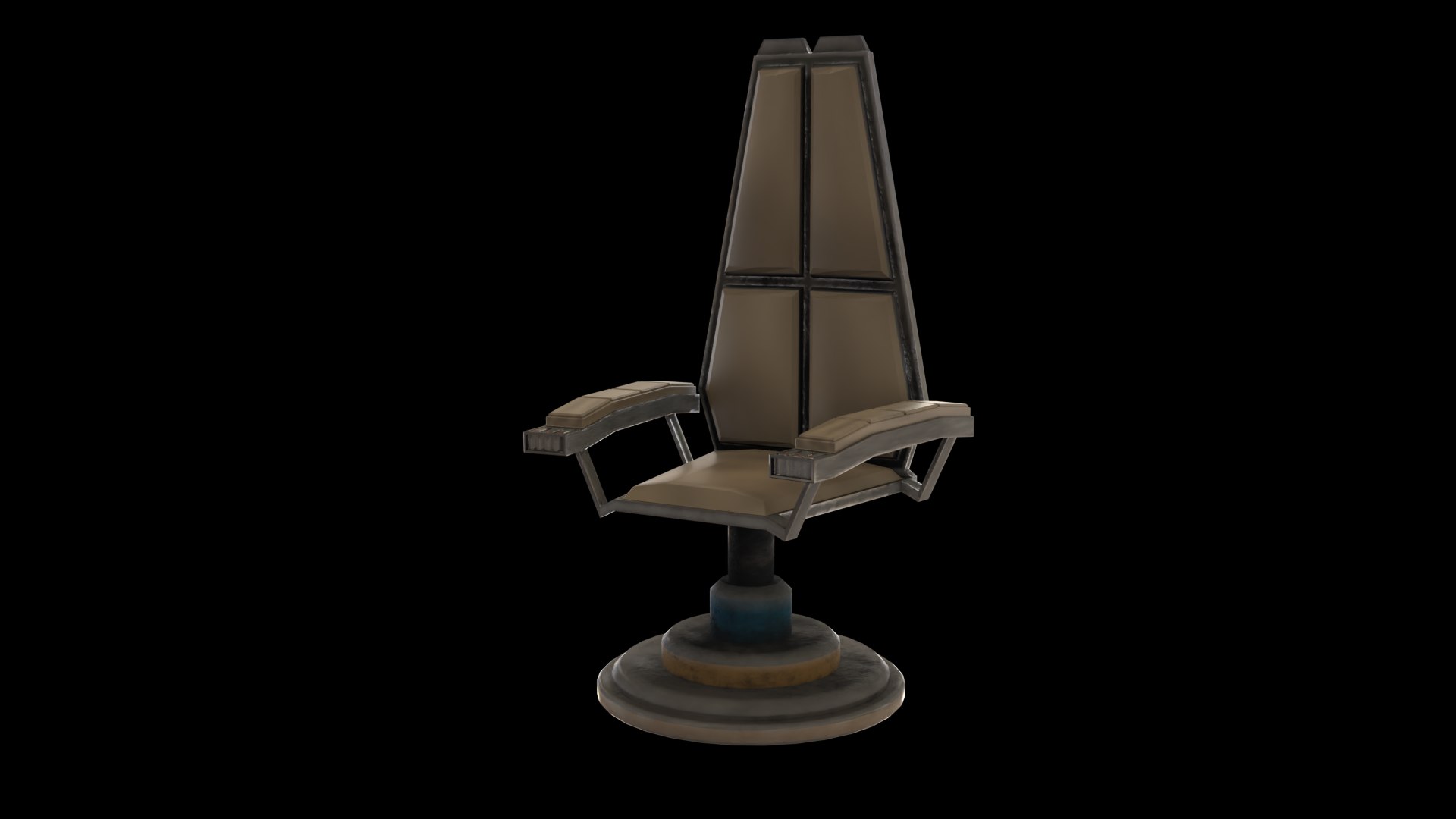 3D Sci-Fi Command Chair Captains Seat - TurboSquid 2352200