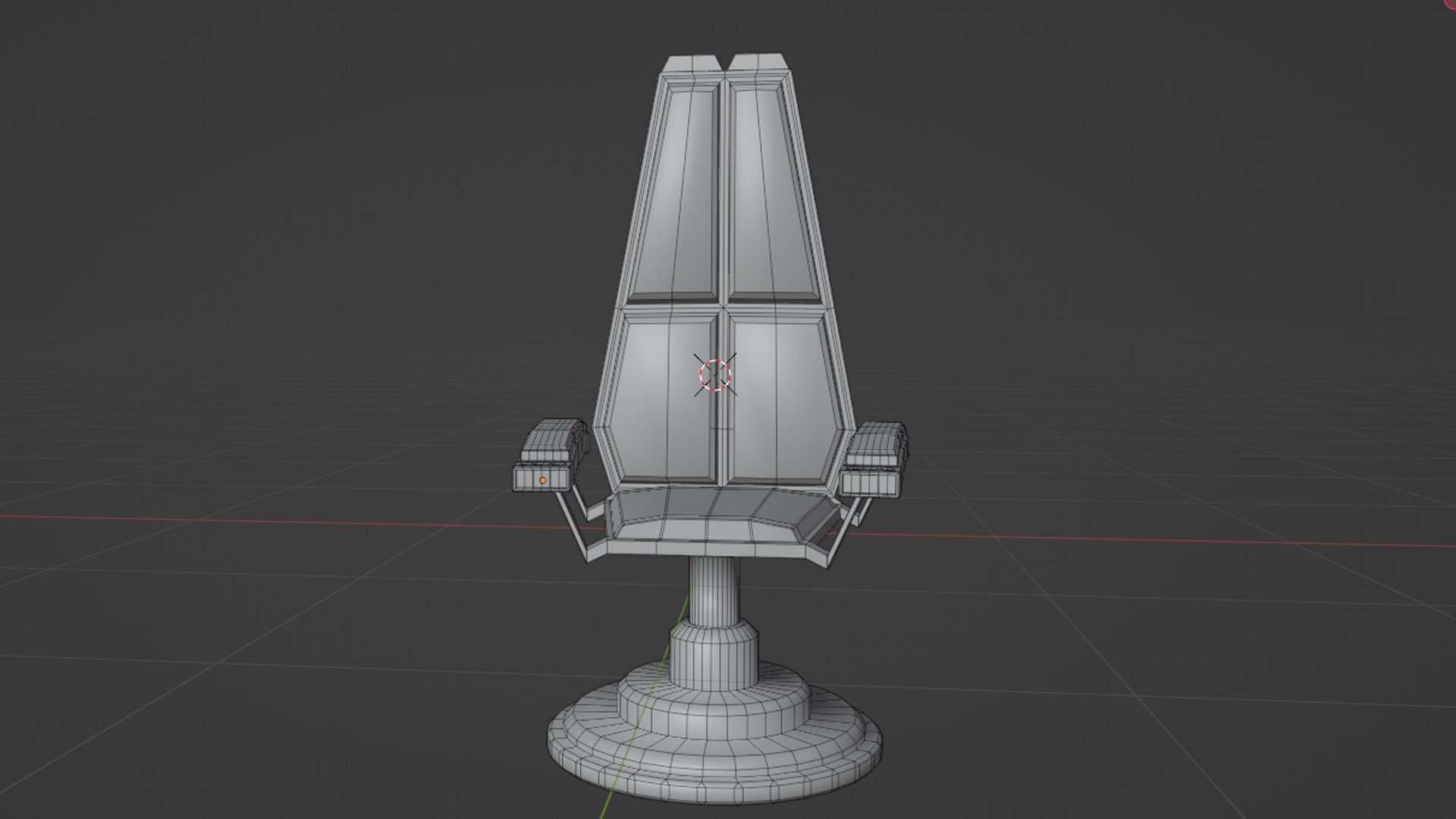 3D Sci-Fi Command Chair Captains Seat - TurboSquid 2352200