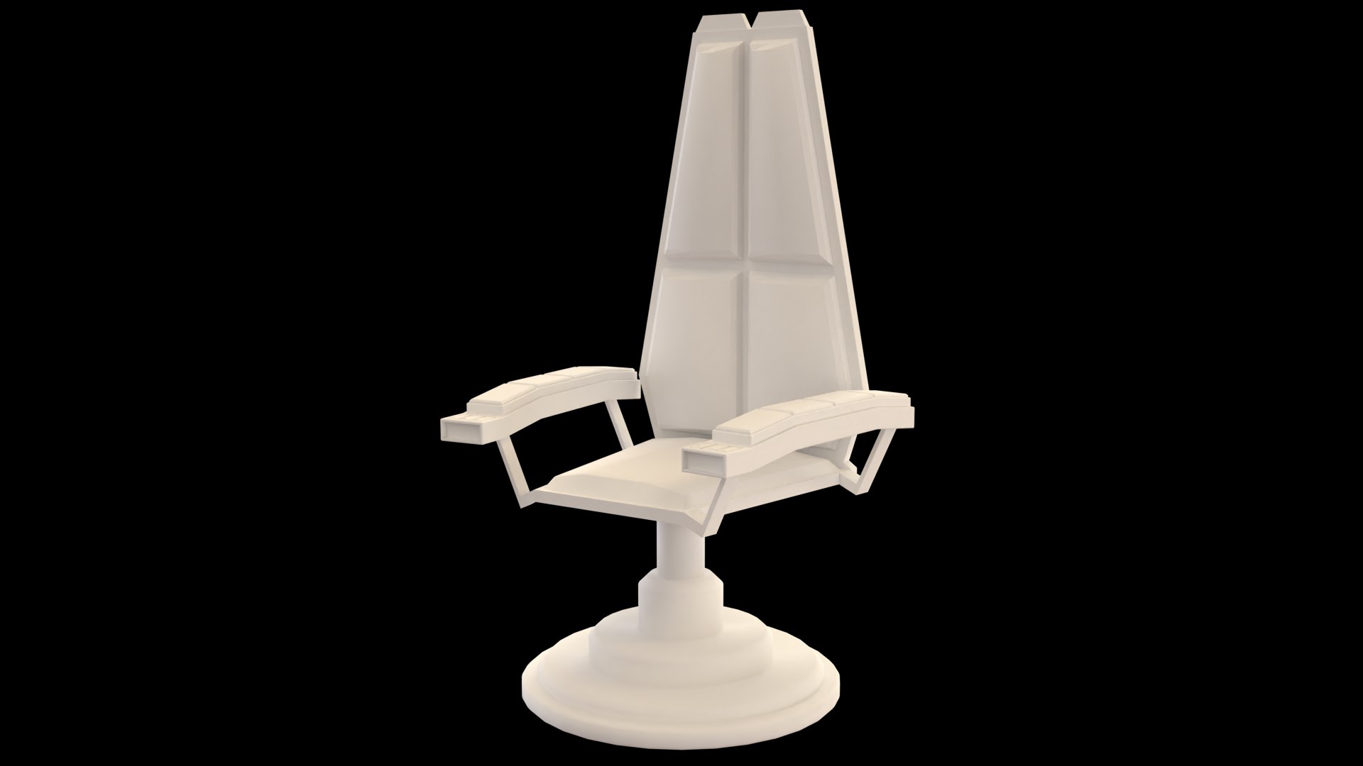 3D Sci-Fi Command Chair Captains Seat - TurboSquid 2352200