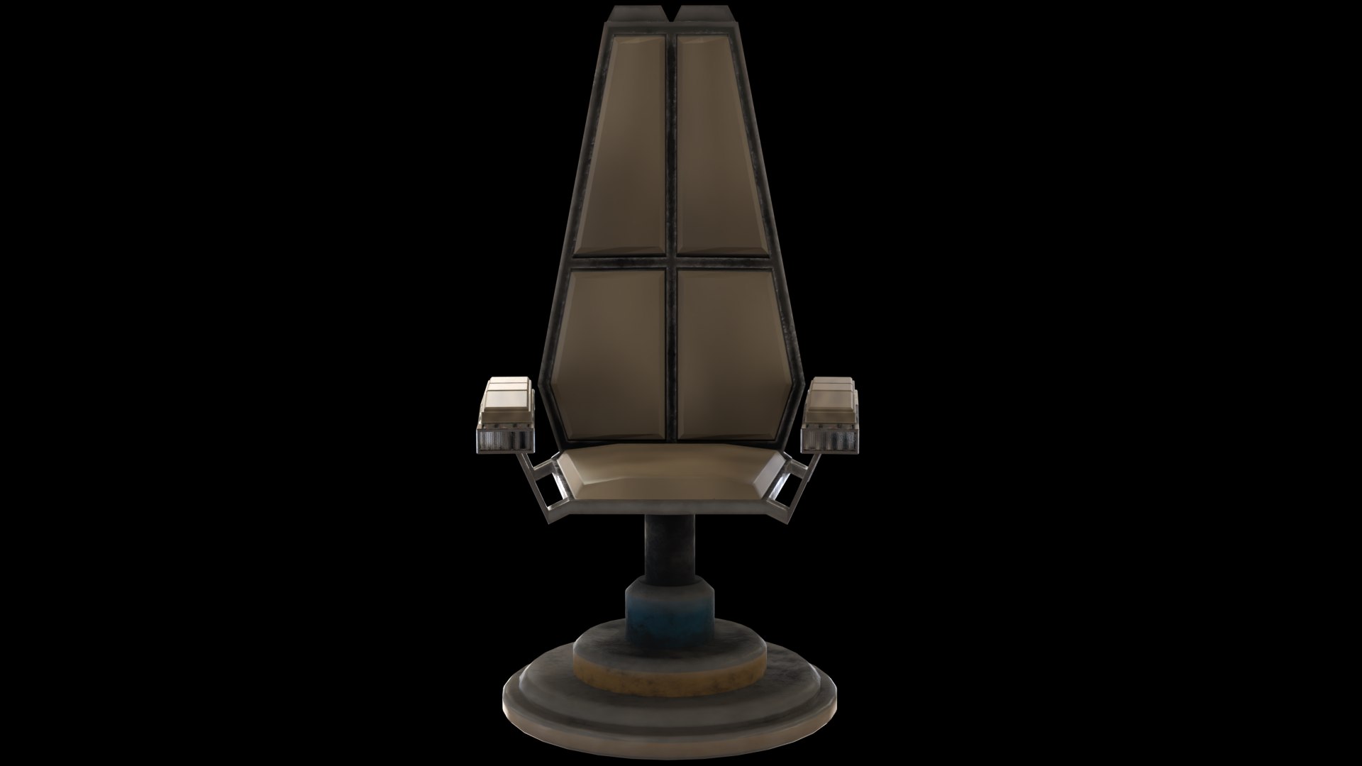 3D Sci-Fi Command Chair Captains Seat - TurboSquid 2352200