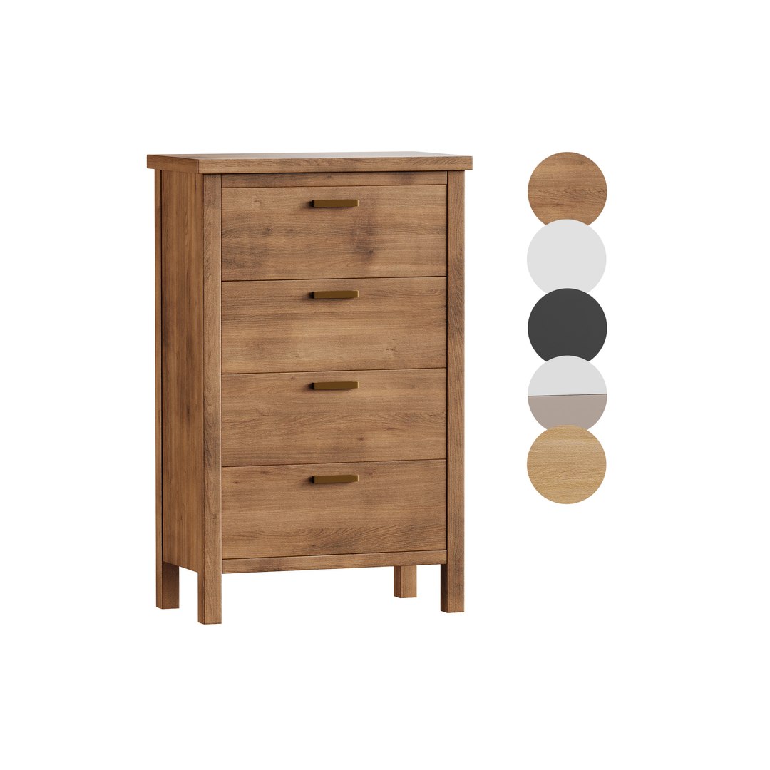 3D Model Reed 4-Drawer Dresser - TurboSquid 2281913
