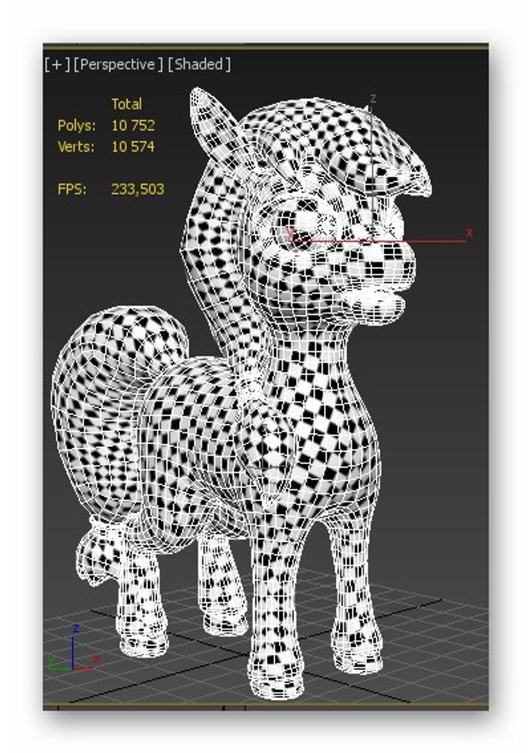 Pony Cartoon Model - TurboSquid 1679348