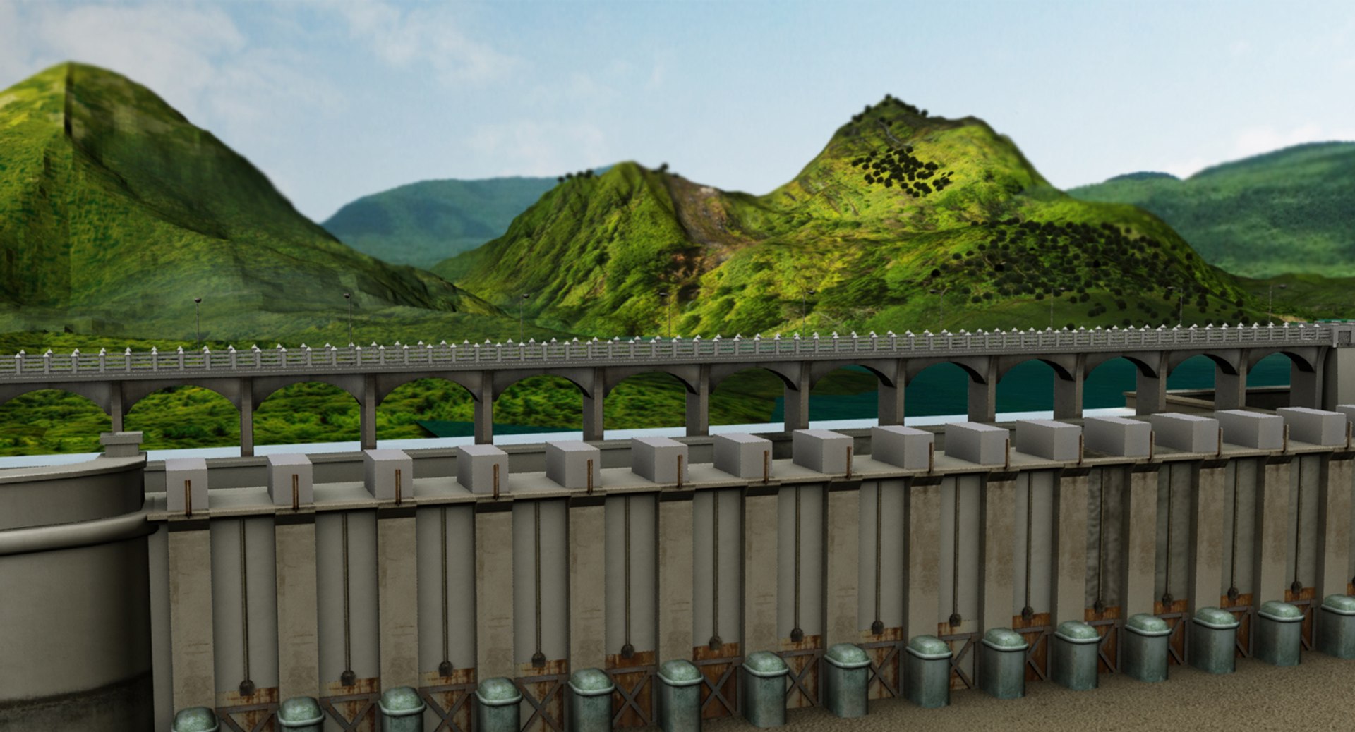 Dam Model - TurboSquid 1471966