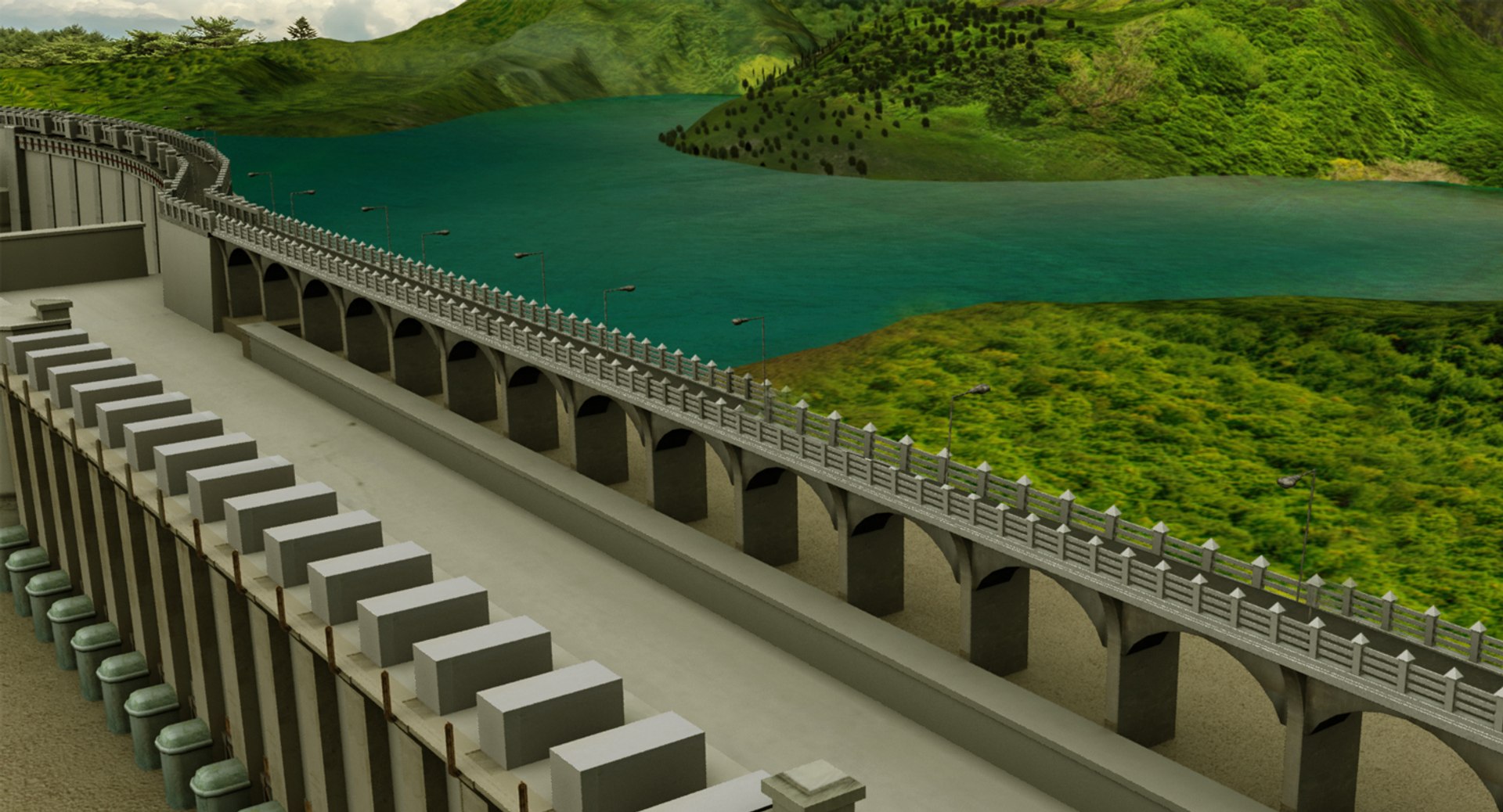 Dam Model - TurboSquid 1471966