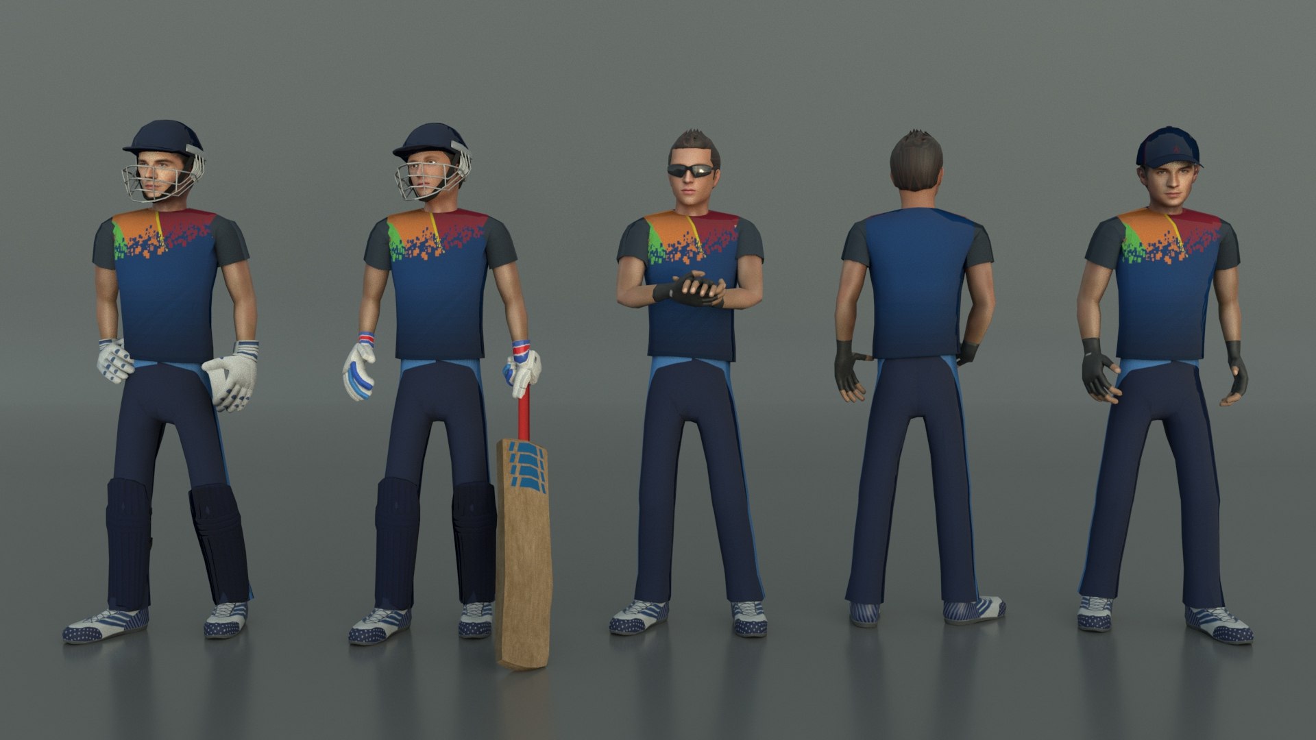 Cricket Actions 3D Model - TurboSquid 2026446