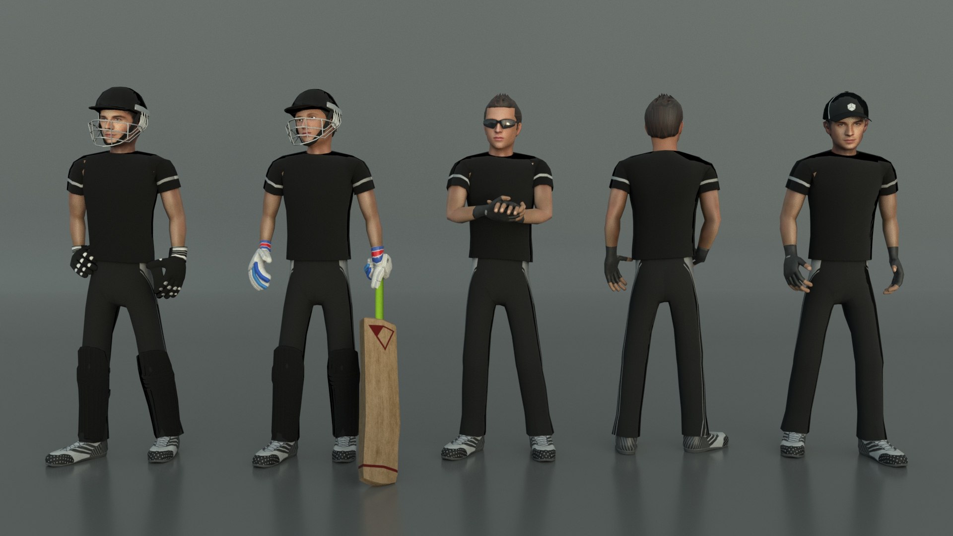 Cricket Actions 3D Model - TurboSquid 2026446