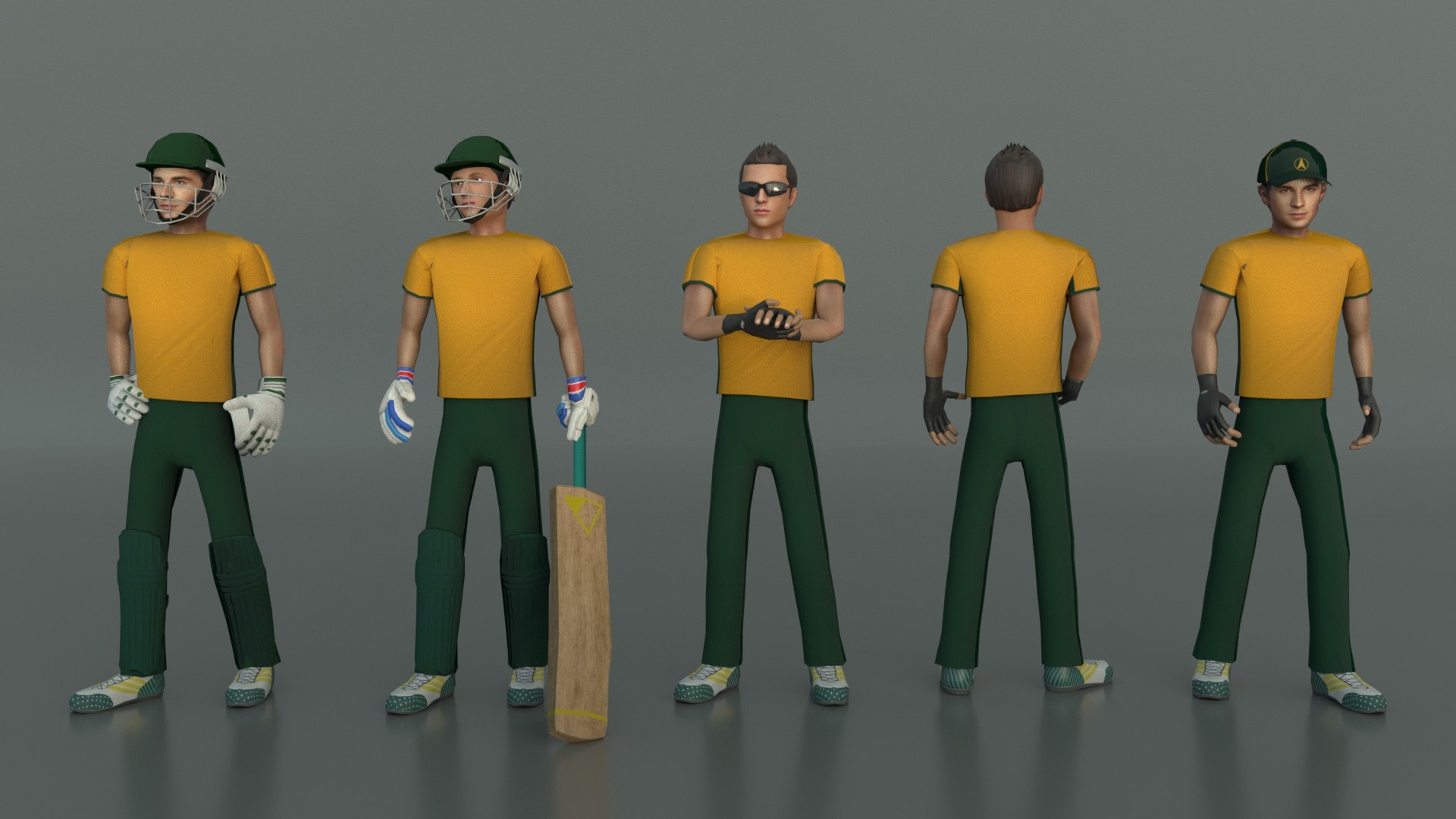 Cricket Actions 3D Model - TurboSquid 2026446