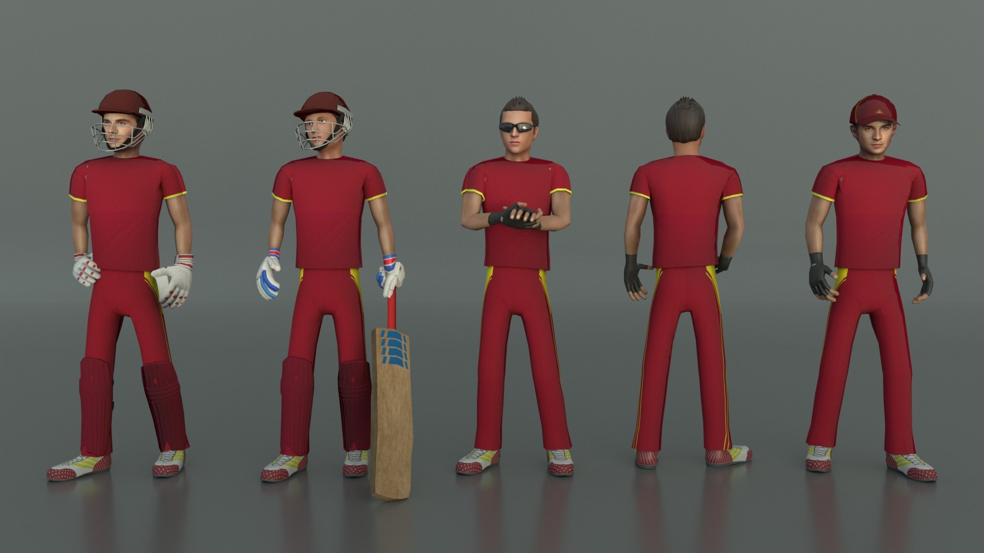 Cricket Actions 3D Model - TurboSquid 2026446